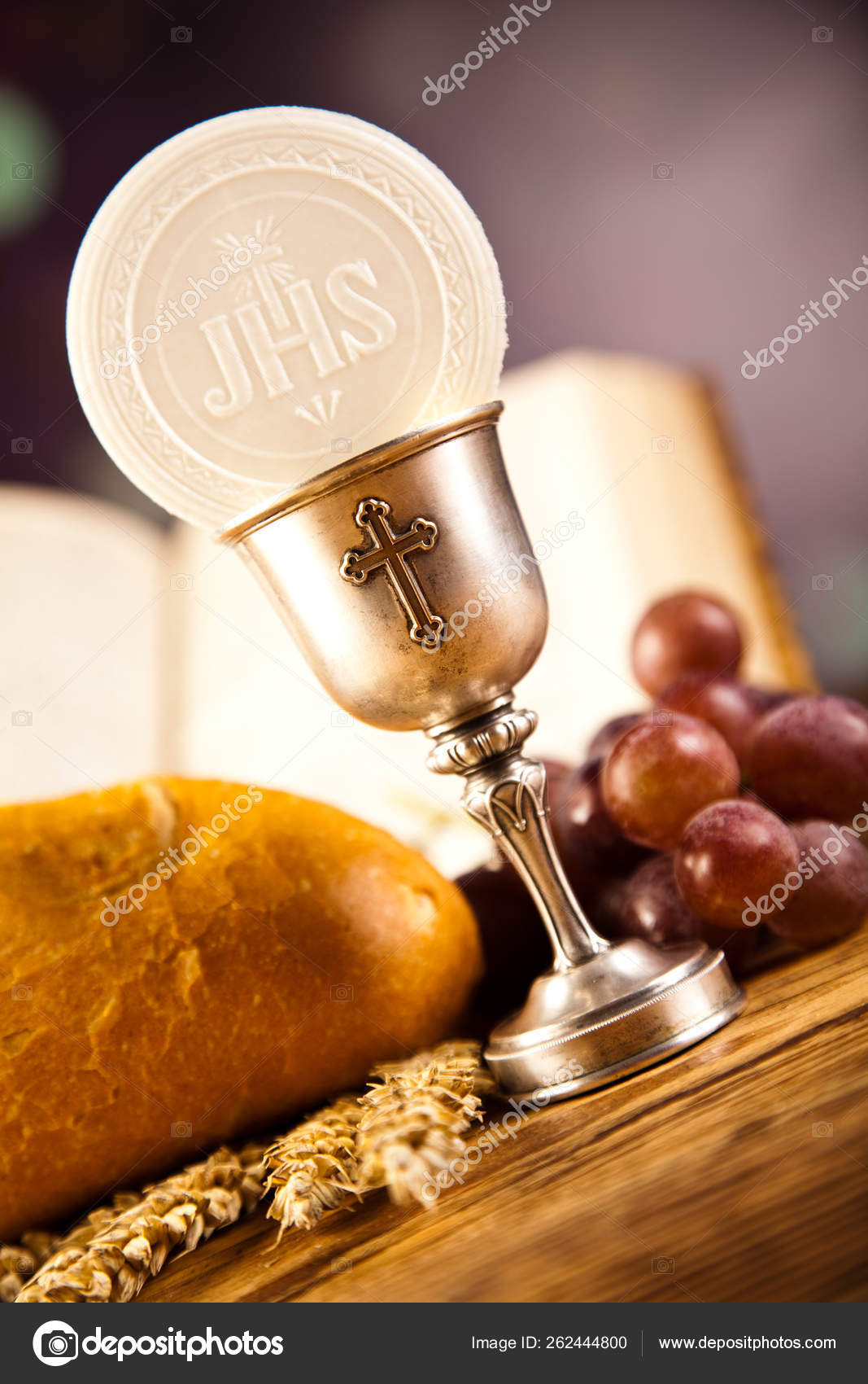 Sacrament Communion Bright Background Saturated Concept Stock Photo by ...