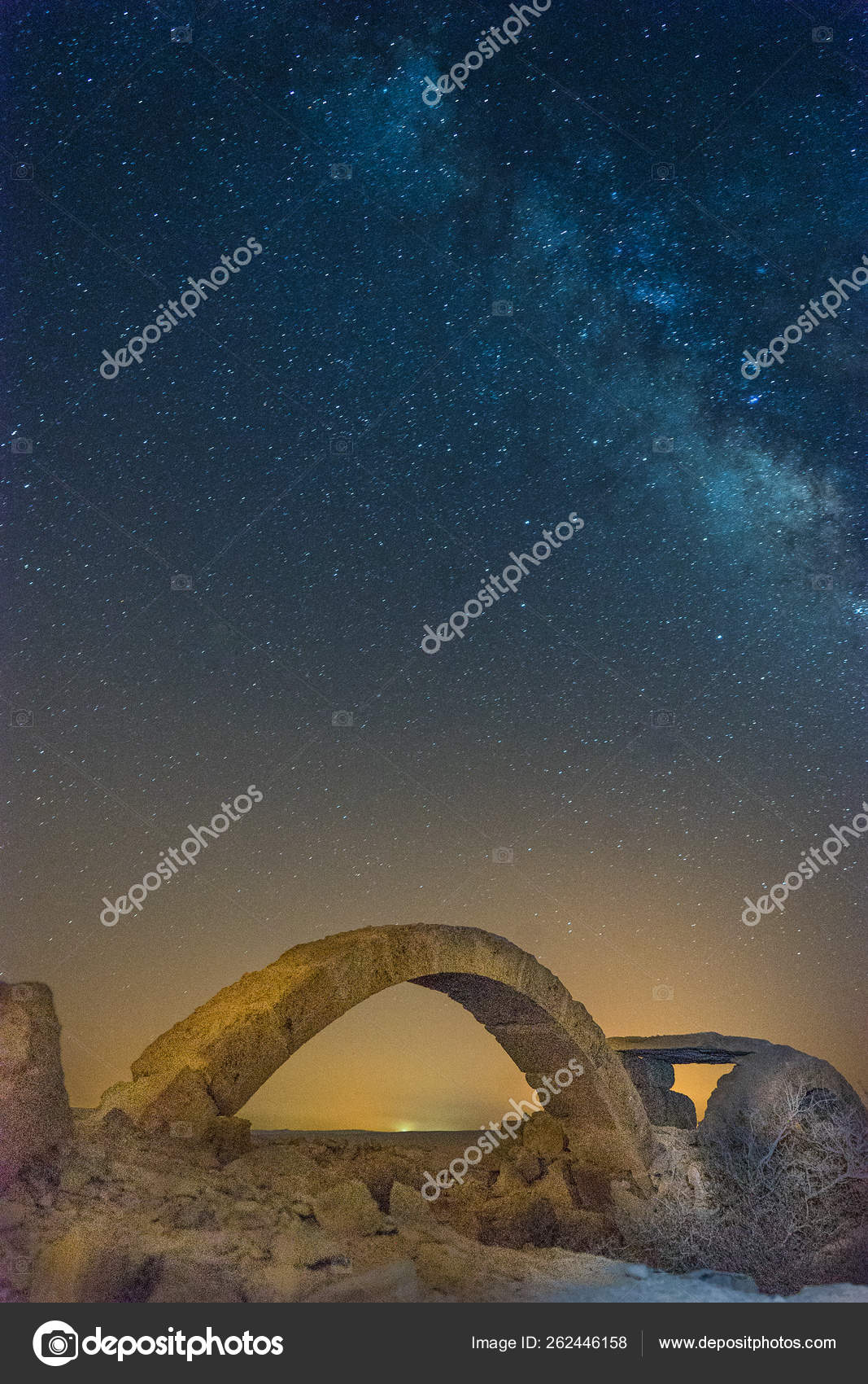 Stars Sky Shivta National Park Ruins Desert Israel Stock Photo by ...