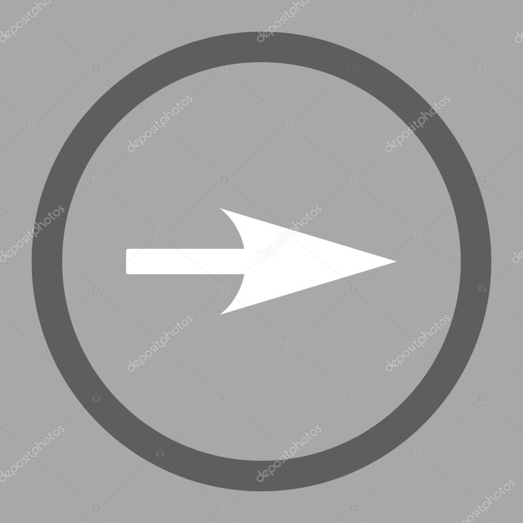 Icono del raster Arrow Axis X. Este símbolo plano redondeado se dibuja ...