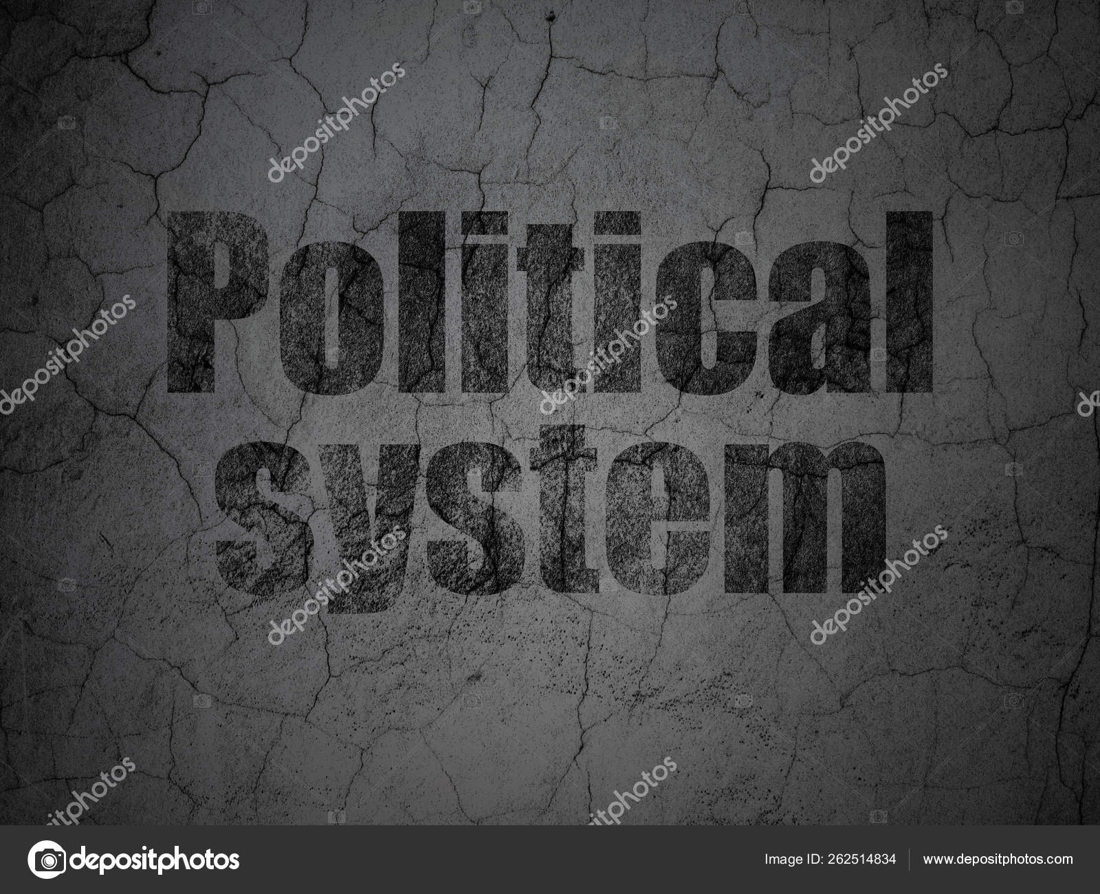 Political Concept Black Political System Grunge Textured Concrete Wall ...