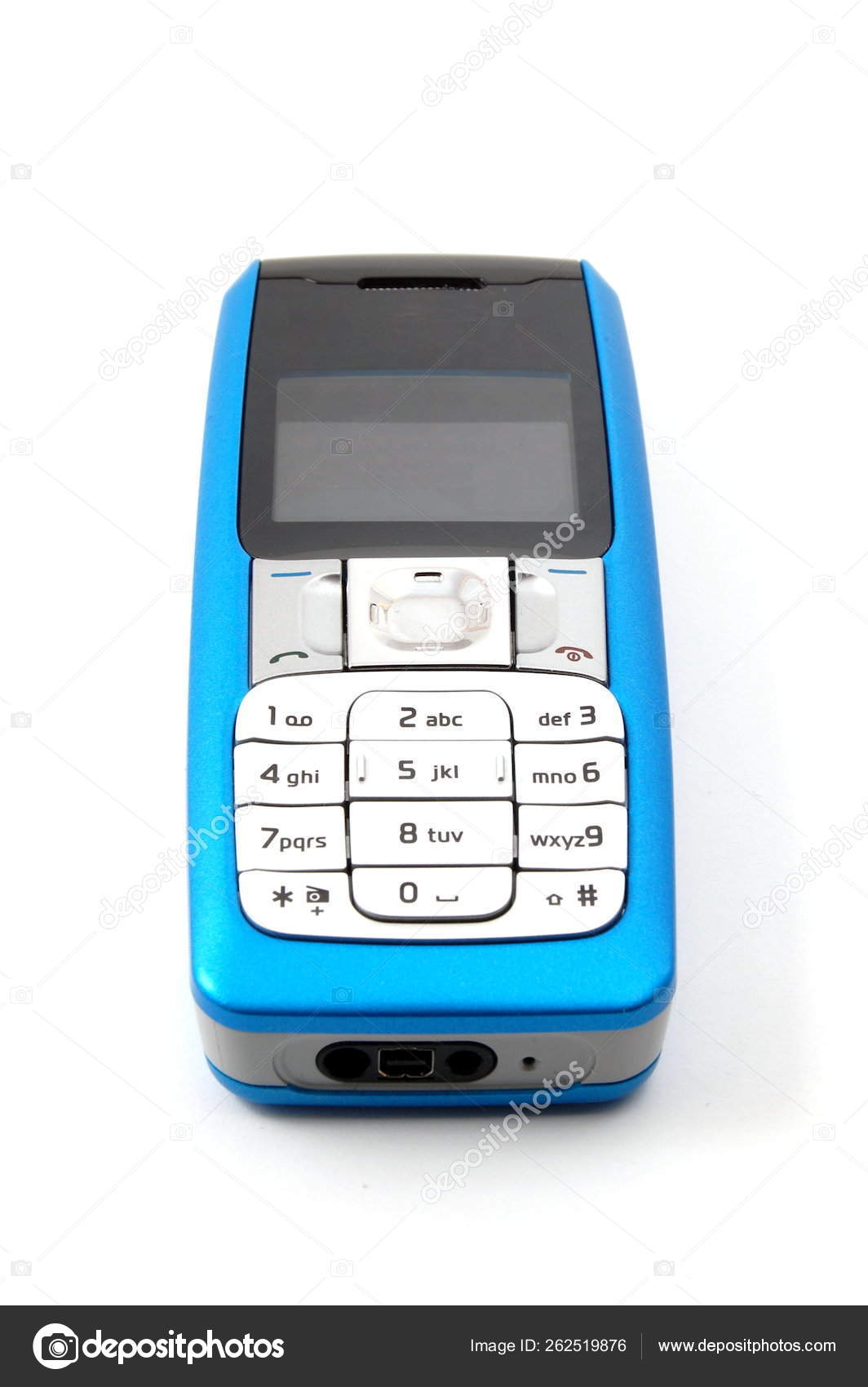 Blue Cell Phone Isolated White Background — Stock Photo © YAYImages ...