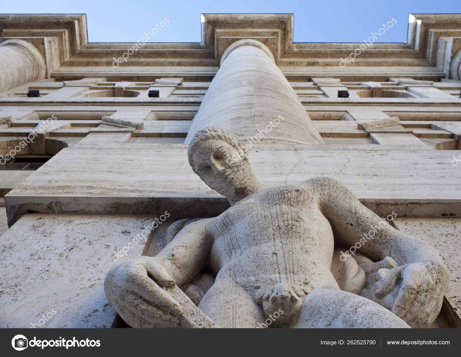 Man Statue Exchange Building Milan Italy Stock Photo by ©YAYImages ...