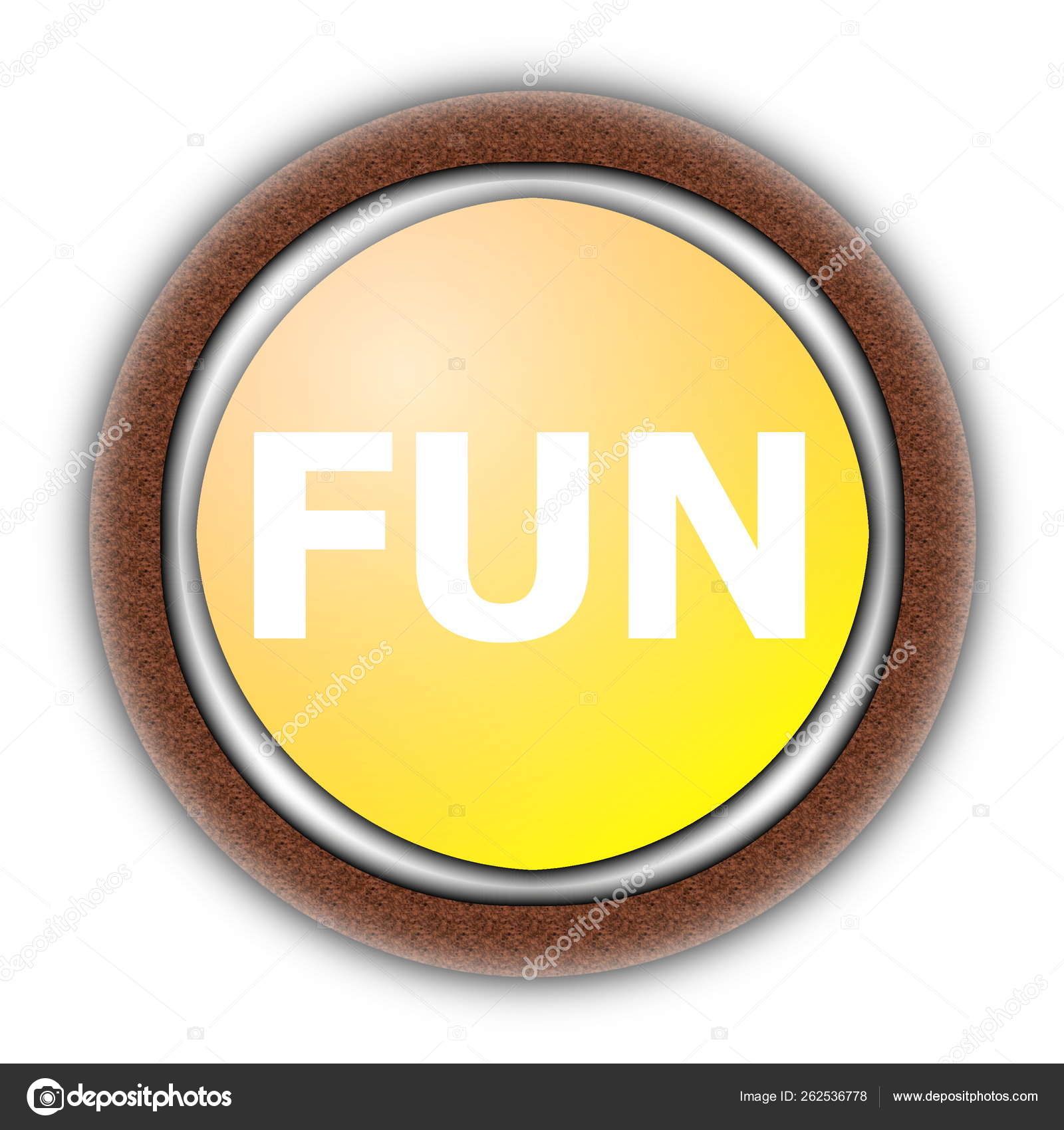 Party Fun Button Isolated White Background Stock Photo by ©YAYImages ...