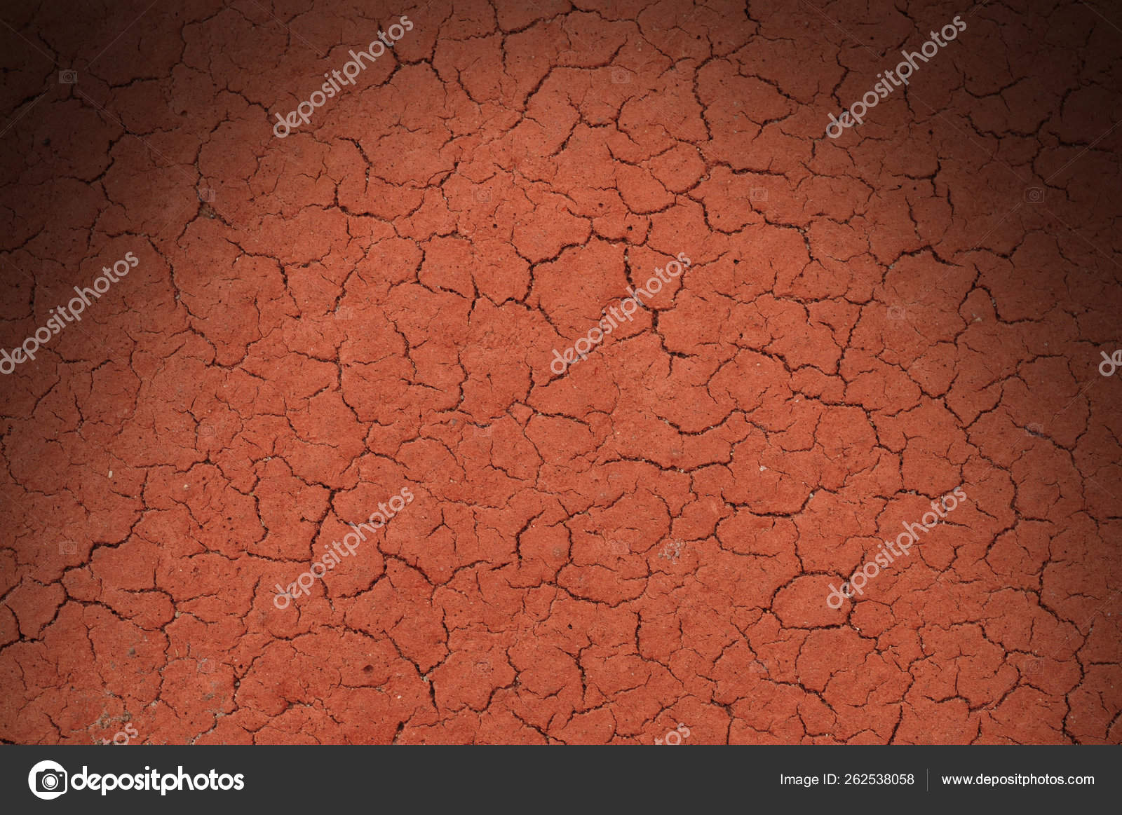 Cracked Red Textured Surface Background Dramatically Lit Stock Photo by ...