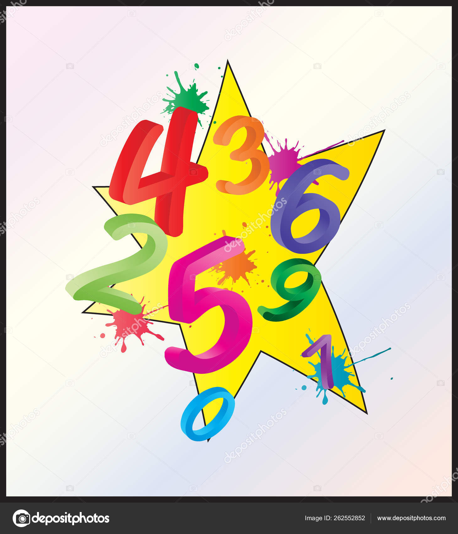 Cartoon Math Numbers