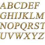 Alphabet White Background Gold Texture Stock Photo by ©YAYImages 259977196