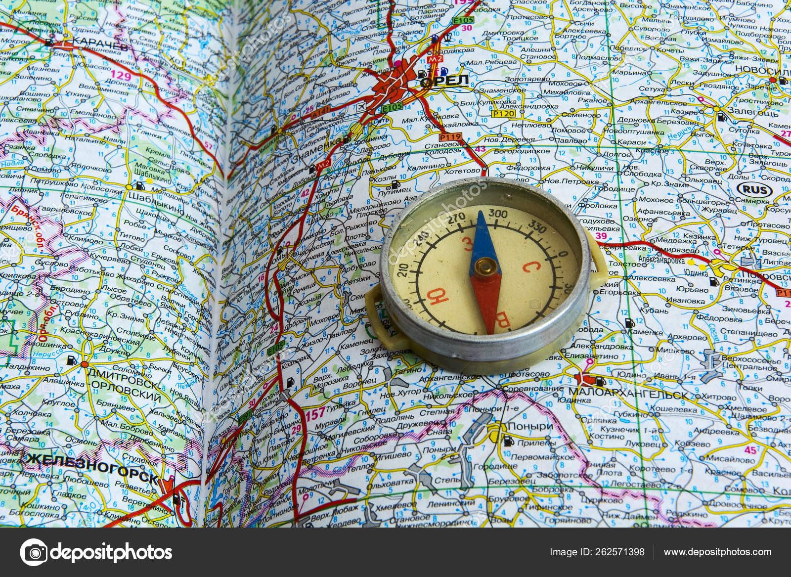 Map Roads Compass — Stock Photo © YAYImages #262571398