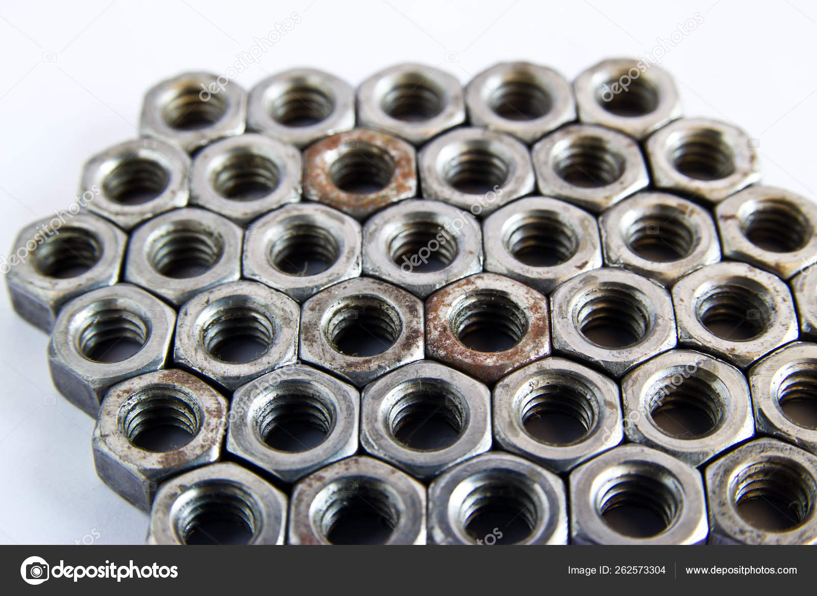 Bolt Nut Isolated White Background Stock Photo by ©YAYImages 262573304