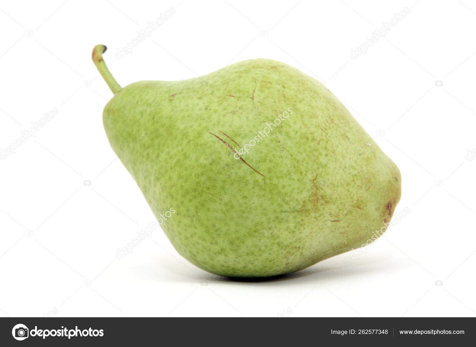 Fruta Verdura Pera Verde Aislada Sobre Fondo Blanco — Foto de stock ...