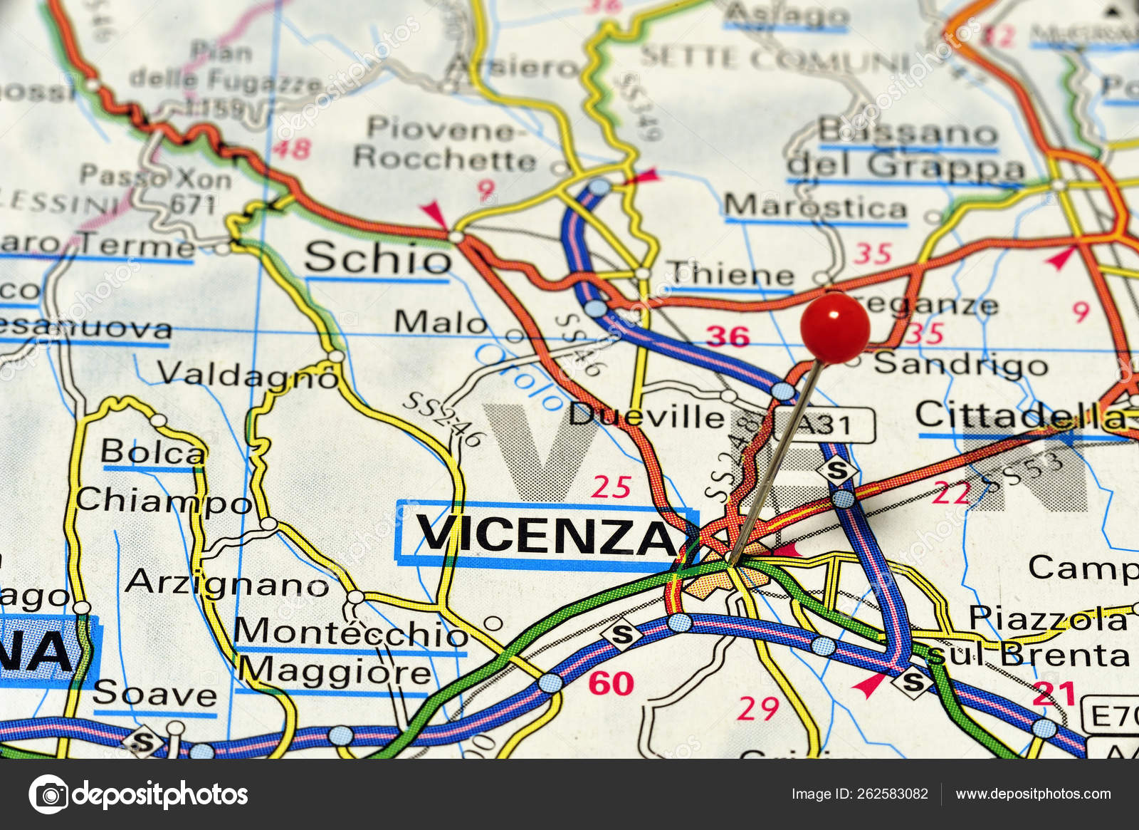 European Cities Map Series Vicenza Stock Photo by ©YAYImages 262583082