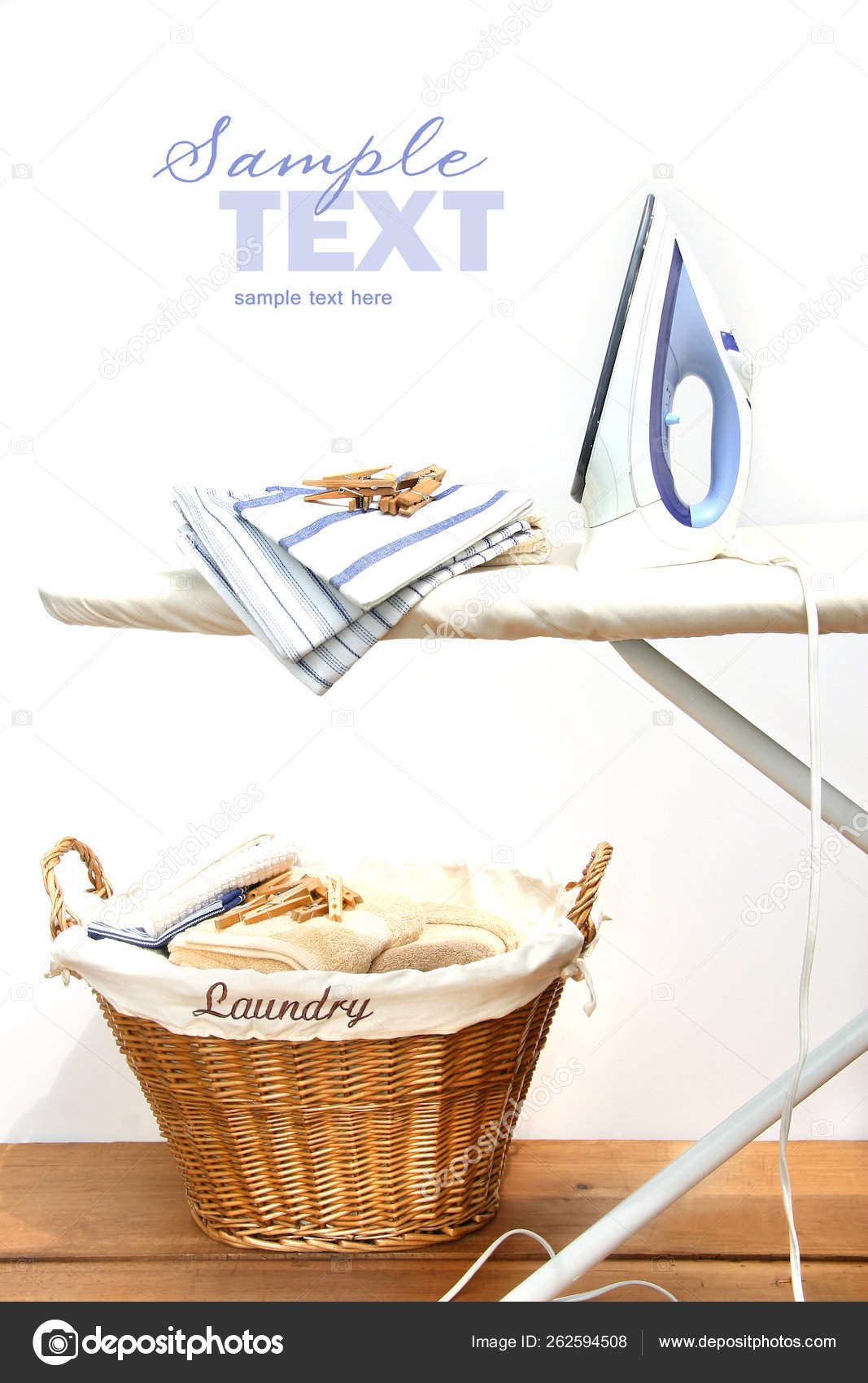 Ironing Board Laundry White Background Stock Photo by ©YAYImages 262594508