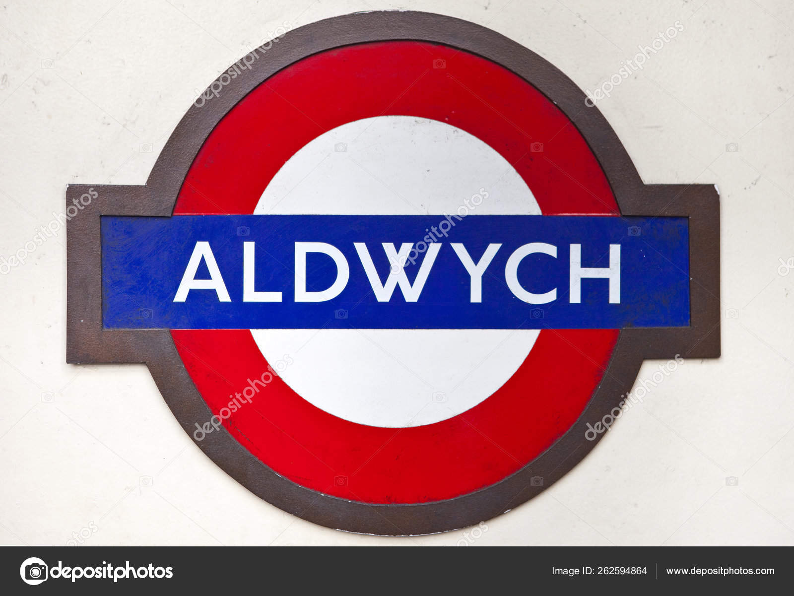 Señal Del Metro Londres Para Estación Aldwych Ahora Sin Usar — Foto ...