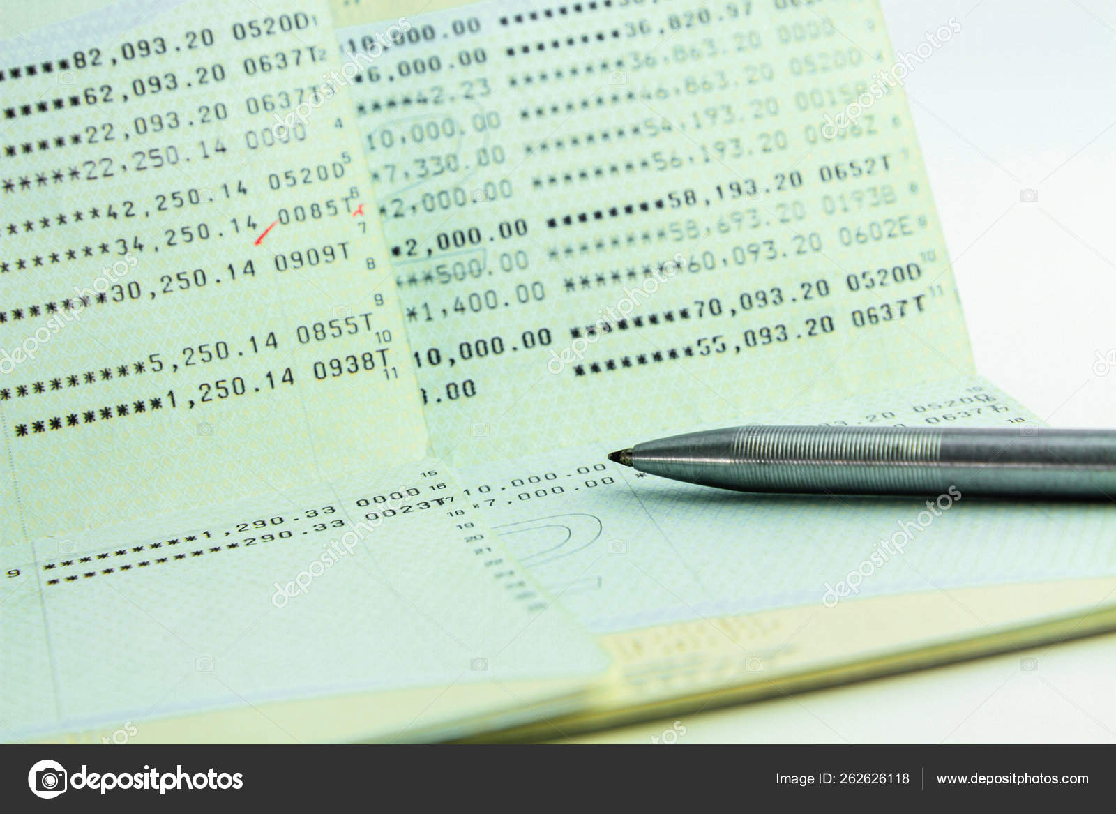 Account Passbook Pen Isolate White Background Stock Photo by ©YAYImages ...