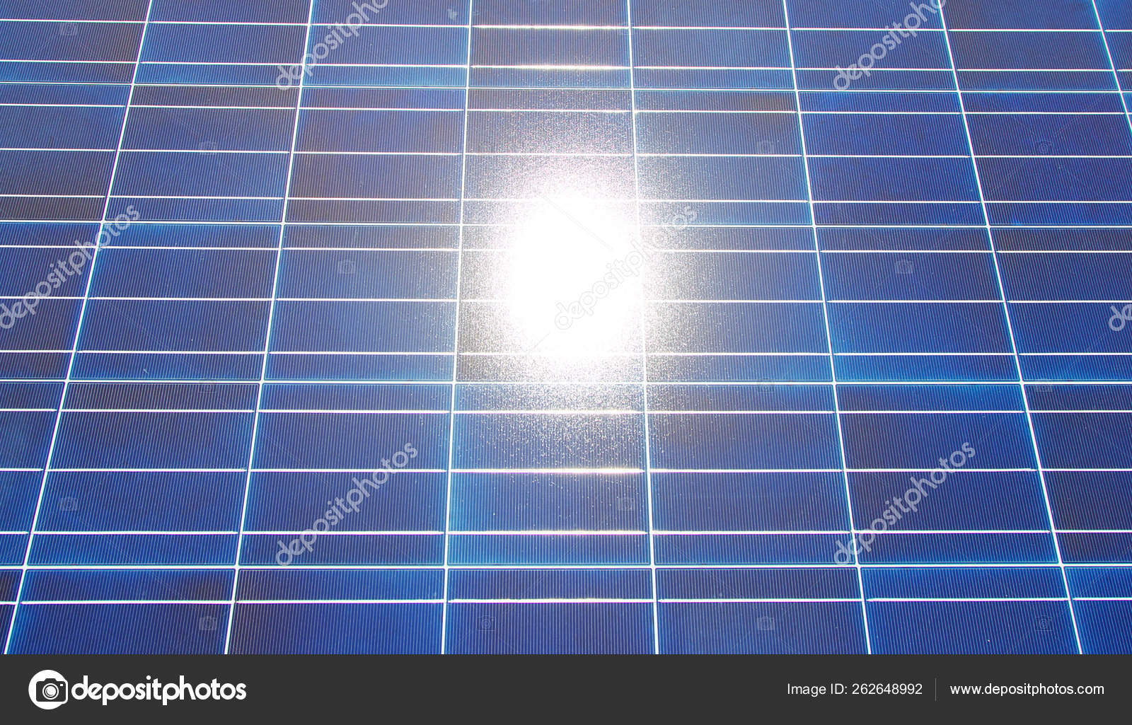 Bright Sun Reflecting Solar Panel Stock Photo by ©YAYImages 262648992
