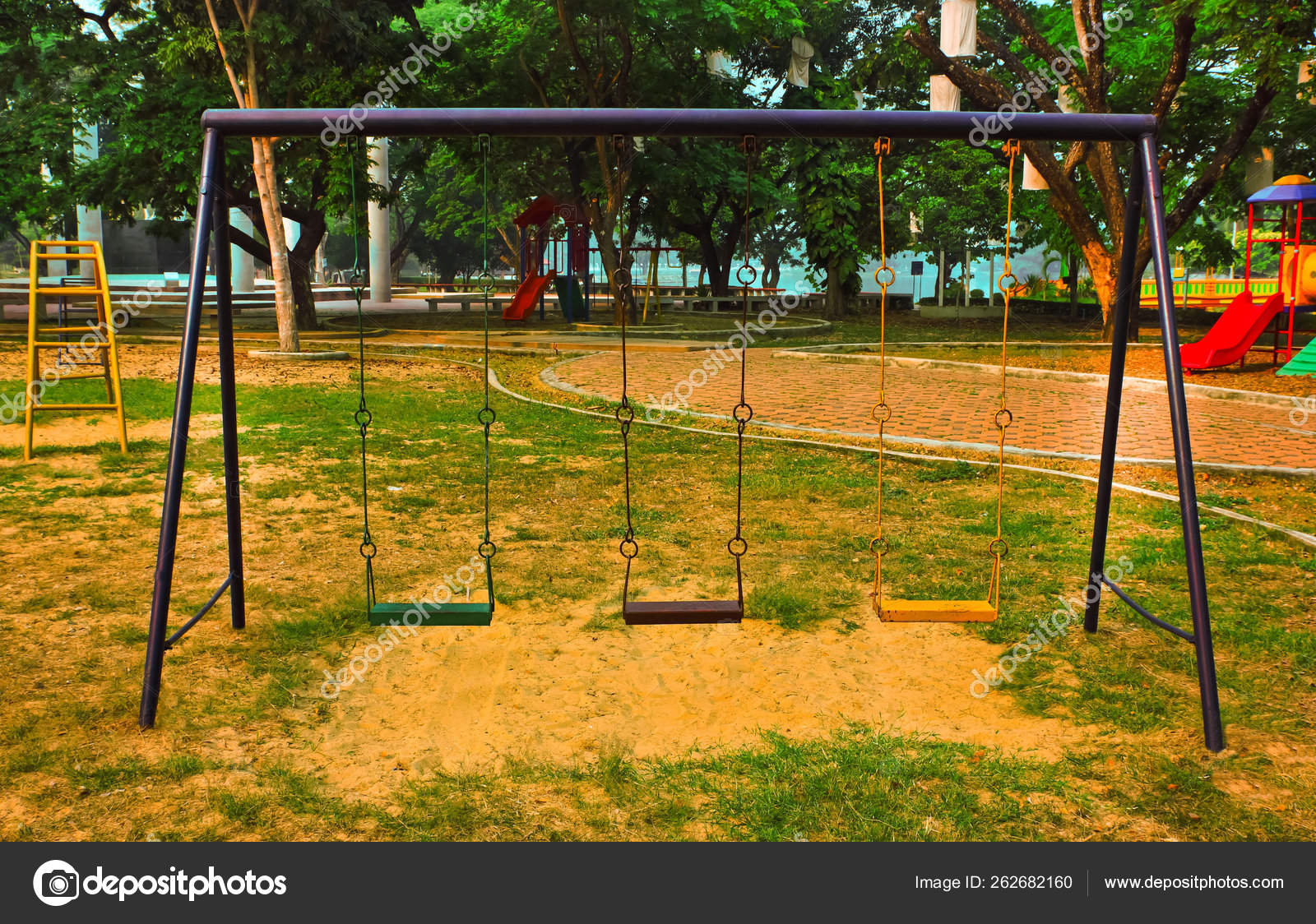Steel Swing Ropes Isolated Park Stock Photo by ©YAYImages 262682160