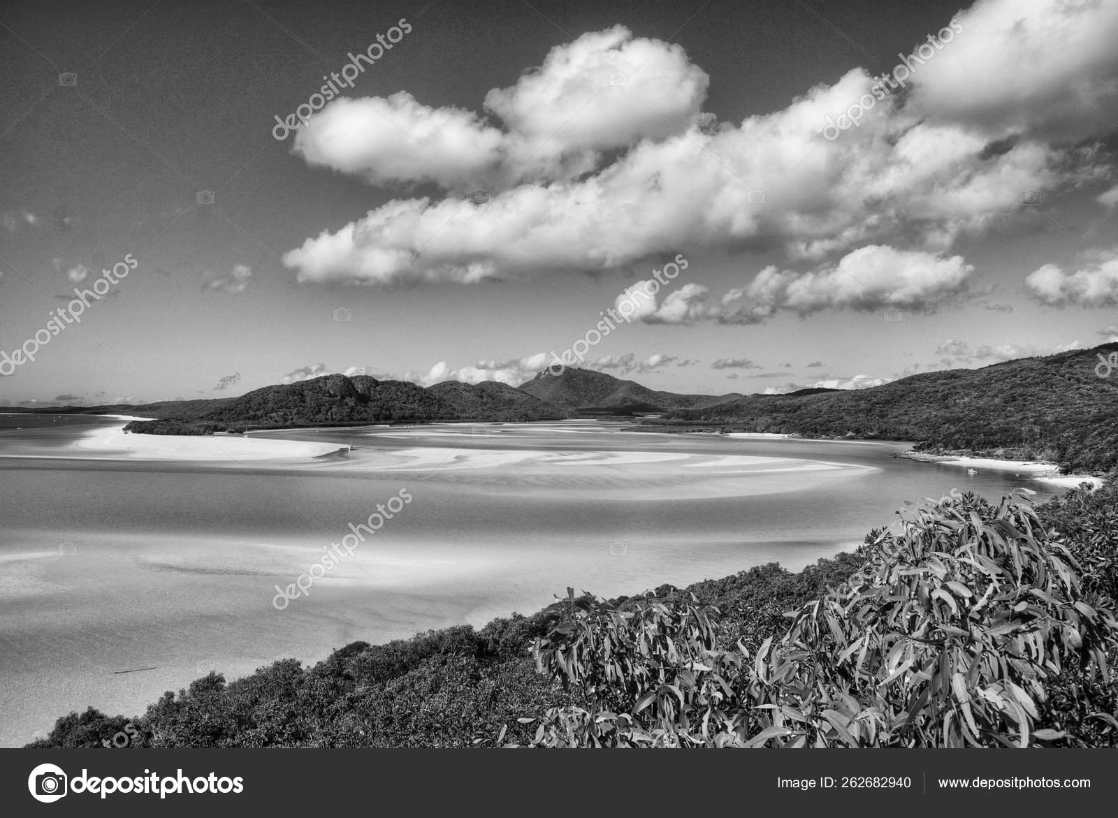 Overview Whitehaven Beach Area Whitsundays Archipelago East Australia ...