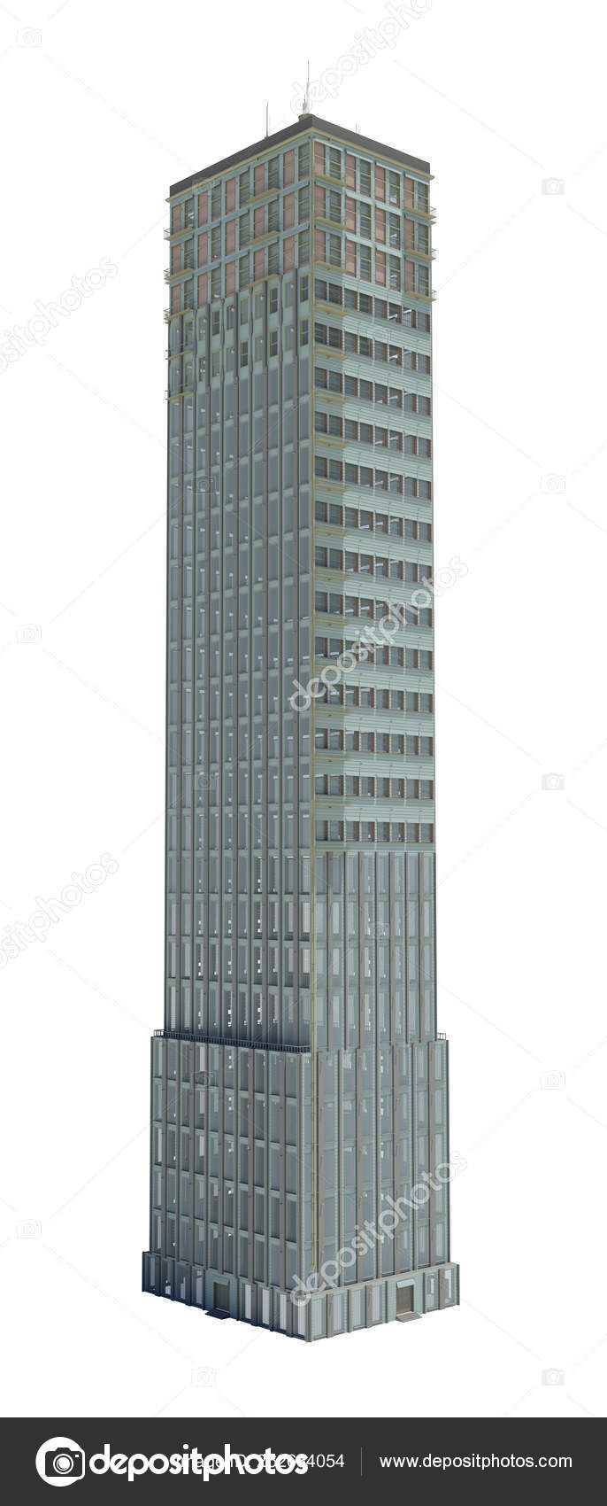 Highly Detailed Building Isolated Render White Background Stock Photo ...