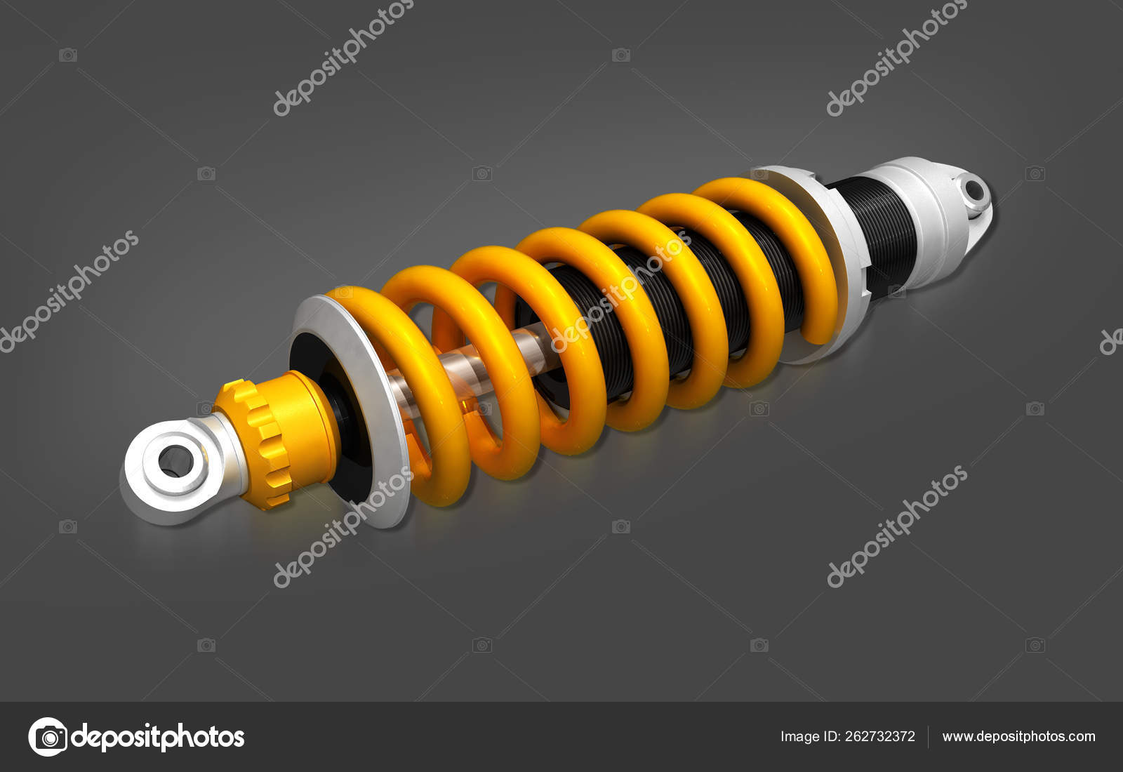 Digital Illustration Shock Absorber Colour Background Stock Photo by ...