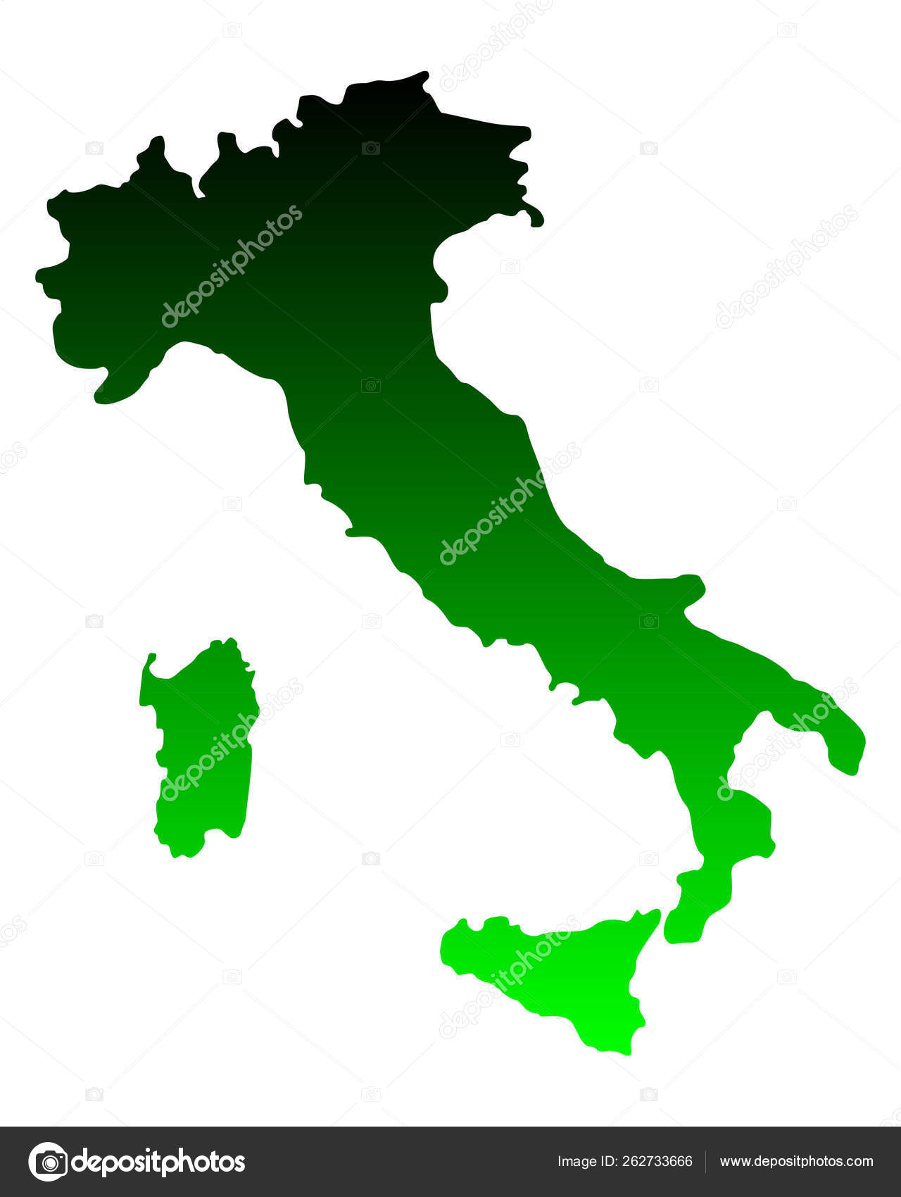 Italia Mapa Simples Mapa De Contorno Simples Estilizado Do ícone Da
