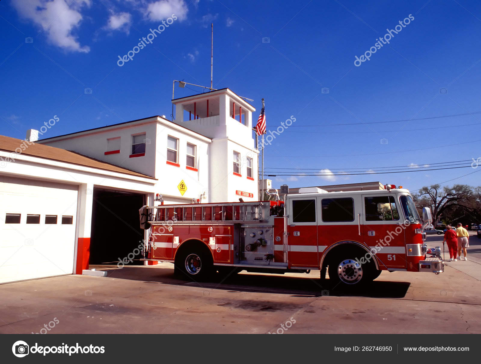 Red Fire Engine Station – Stock Editorial Photo © YAYImages #262746950