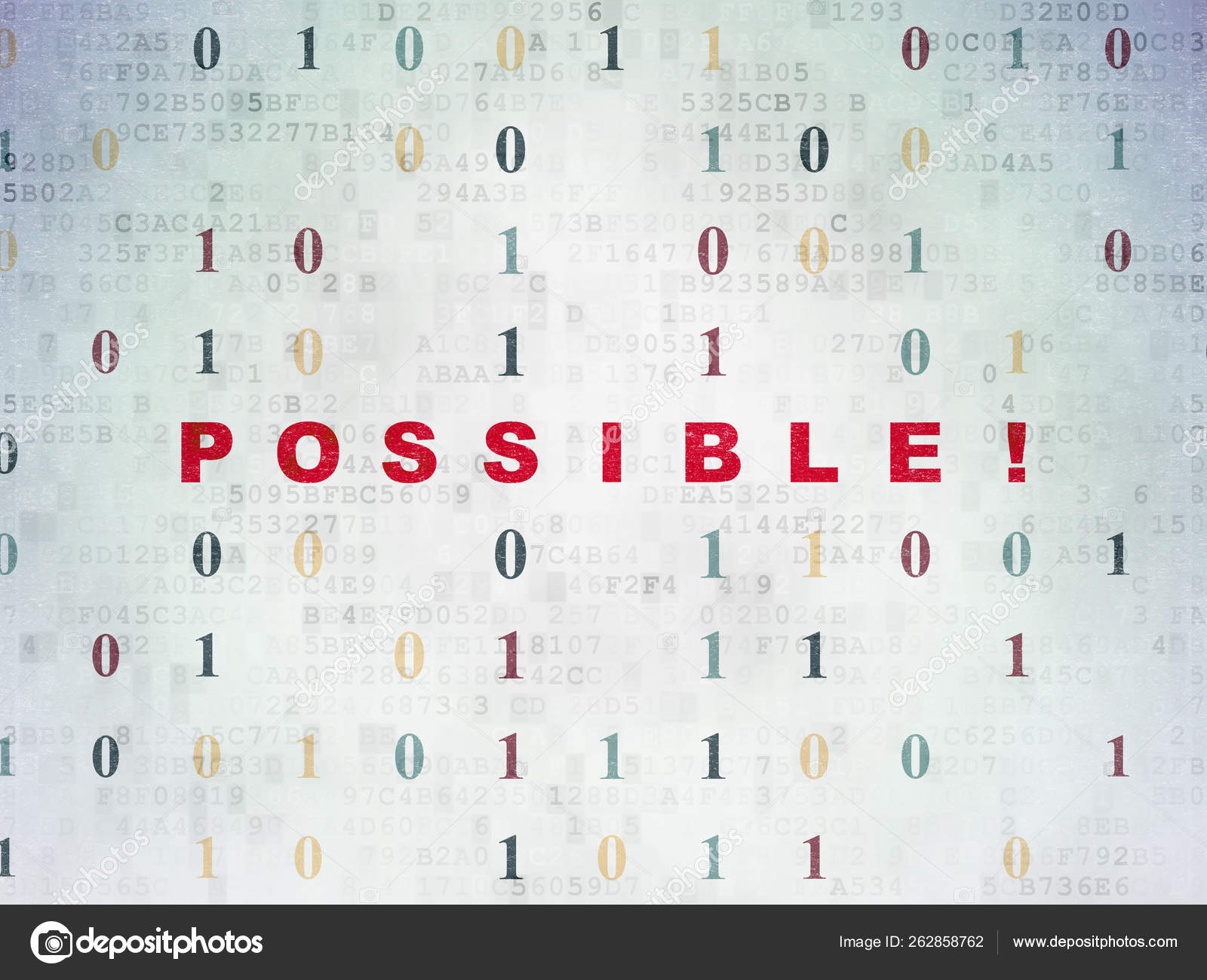 Business Concept Painted Red Text Possible Digital Data Paper Background — Stock Photo ...