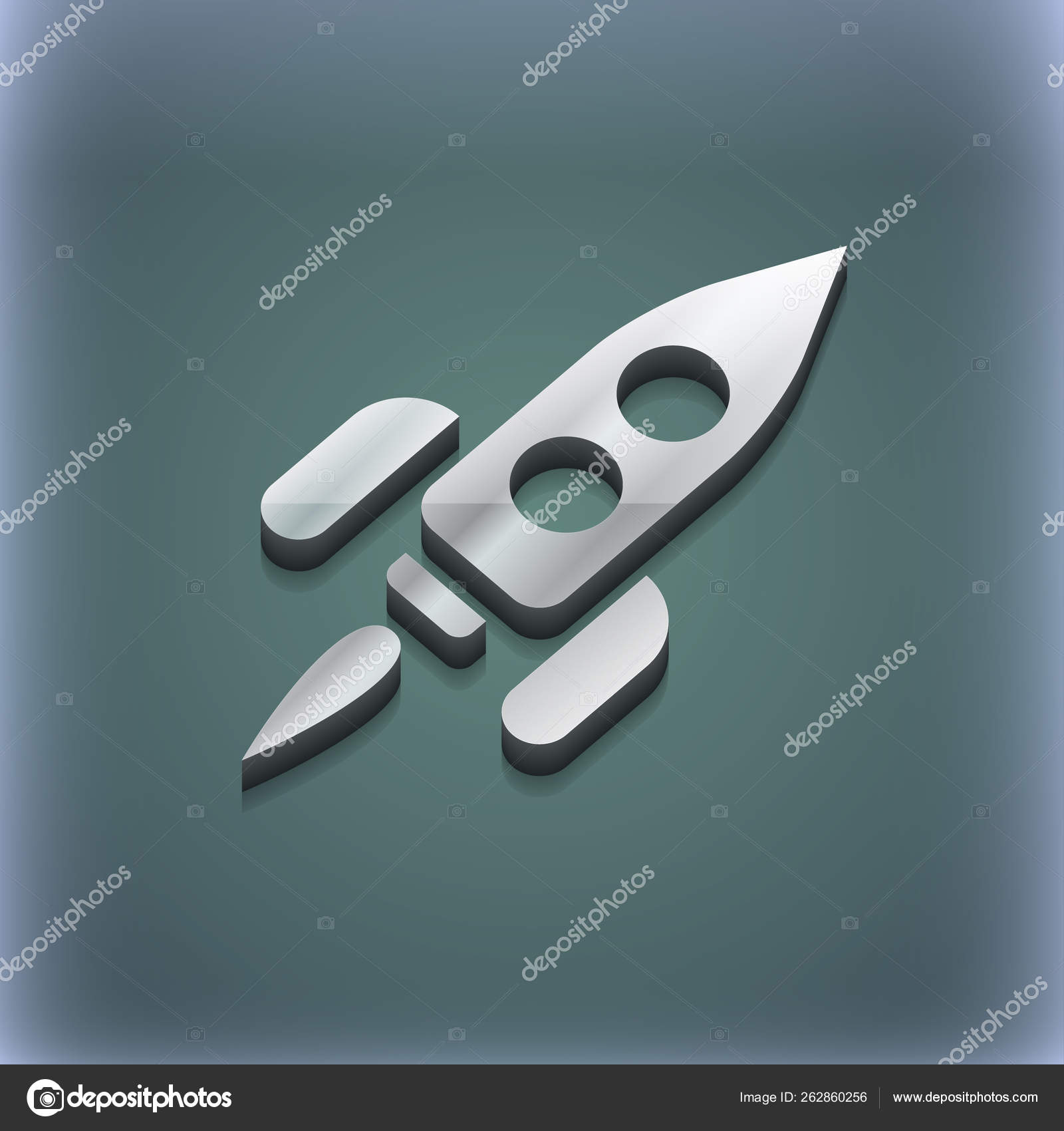 Rocket Icon Symbol Style Trendy Modern Design Space Your Text — Stock ...