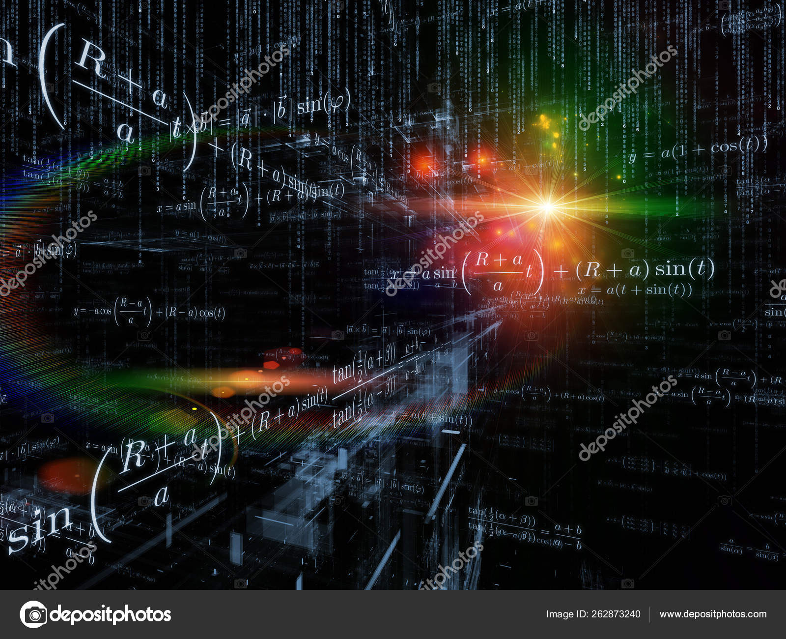 Mathematical Formula Series Artistic Abstraction Composed Mathematical ...