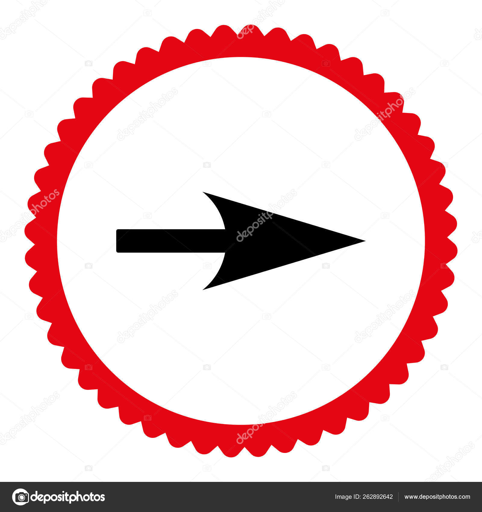 Arrow Axis Stamp Icon Flat Glyph Symbol Drawn Intensive Red Stock Photo ...