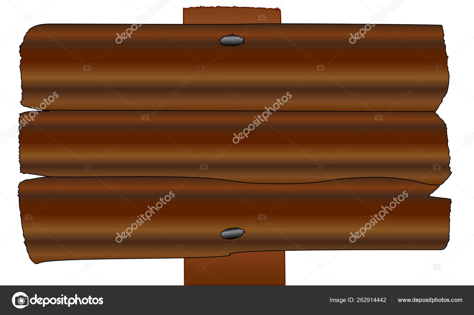 Blank Rustic Wooden Sign Isolated White Background — Stock Photo ...