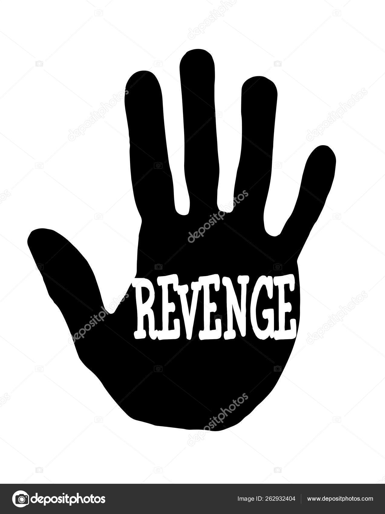 Man Handprint Isolated White Background Showing Stop Revenge Stock ...