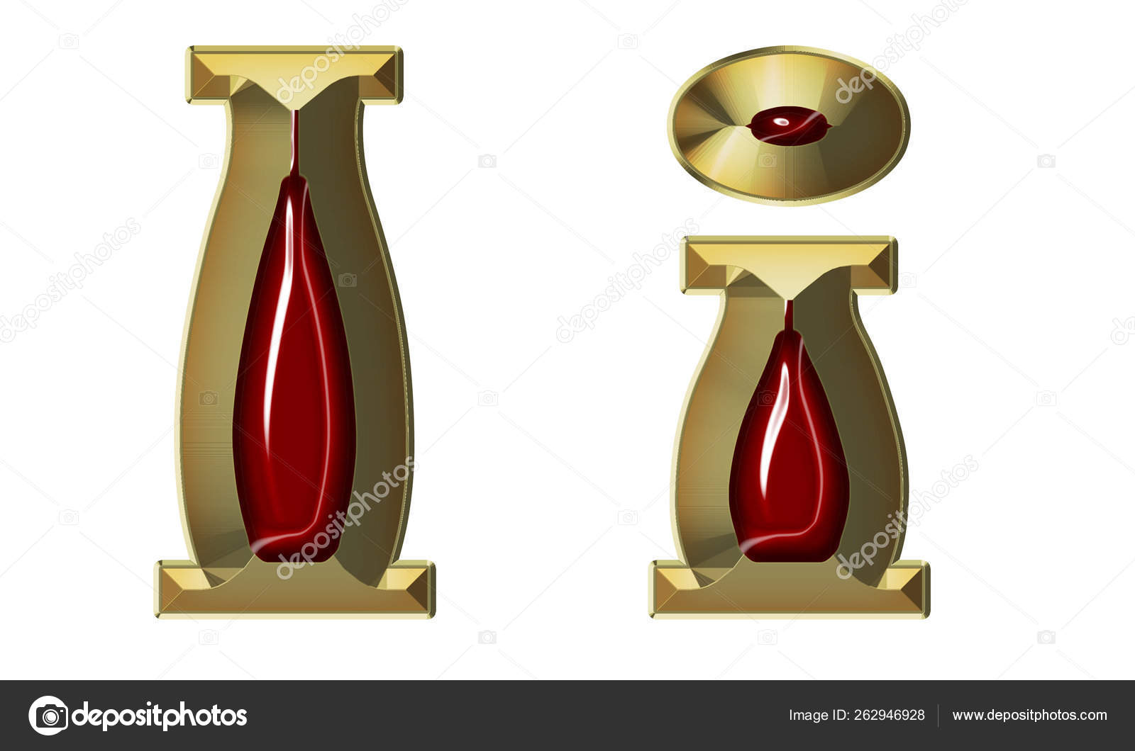 Font Brushed Gold Ruby White Background Stock Photo by ©YAYImages 262946928