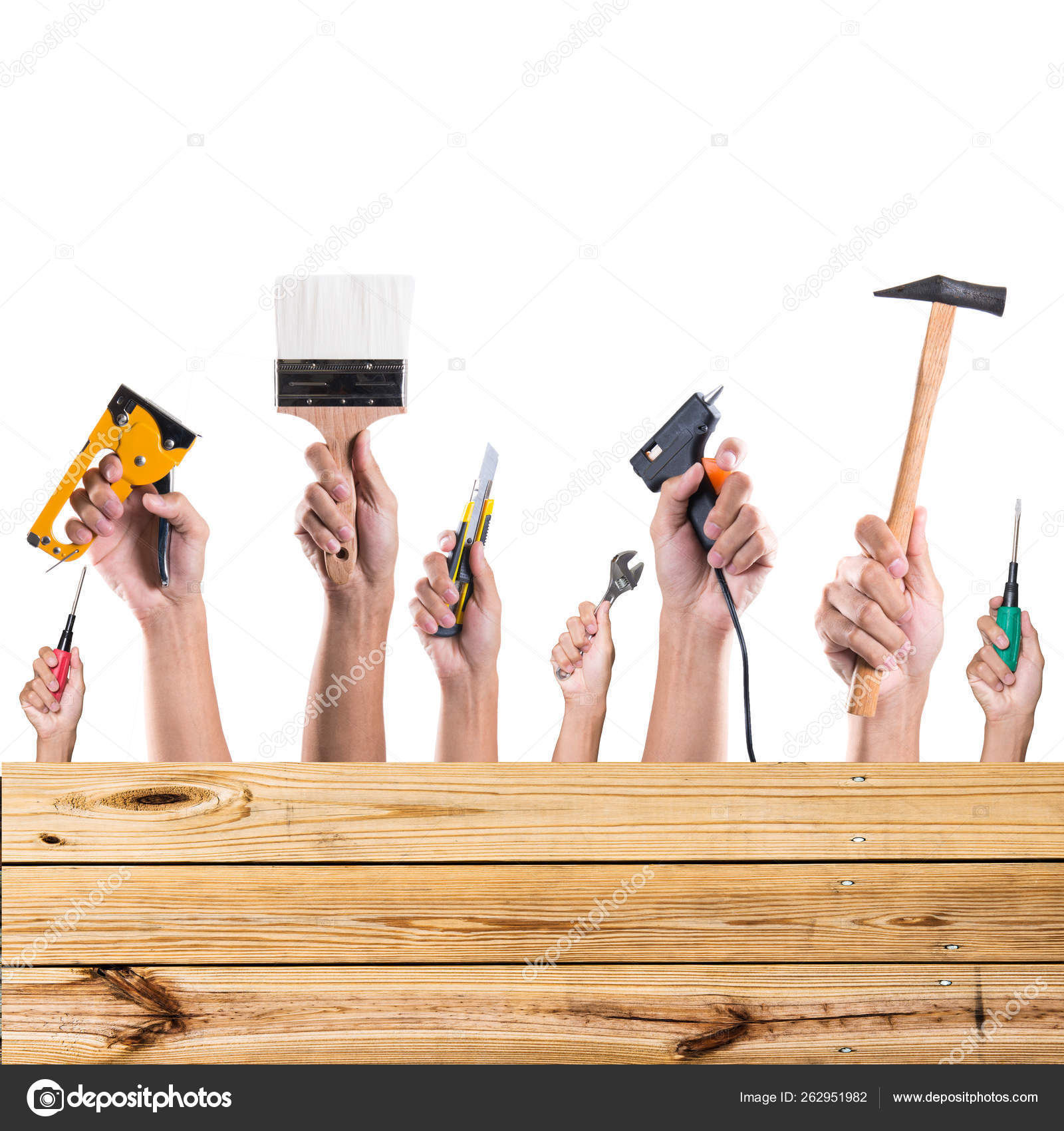 Set Construction Tools House Renovation Background Stock Photo by ...