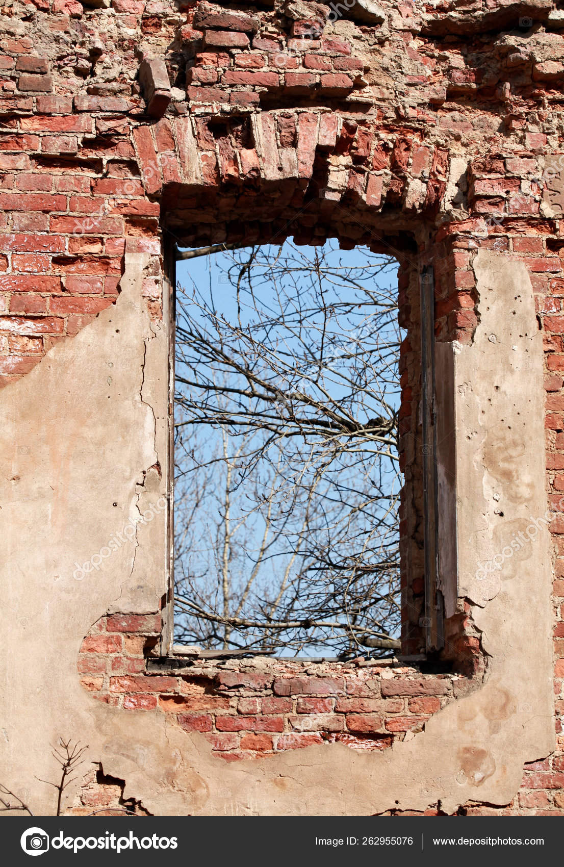 Bare Window Aperture Ruined House Stock Photo by ©YAYImages 262955076