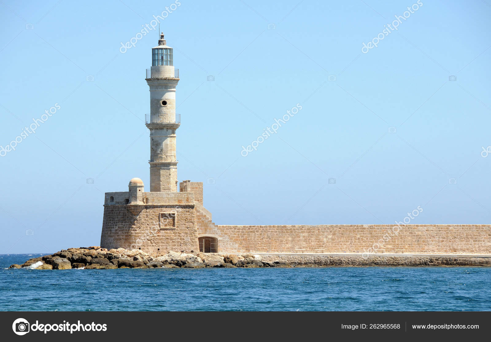 Lighthouse Peer Old Harbor Chania Crete Stock Photo by ©YAYImages 262965568