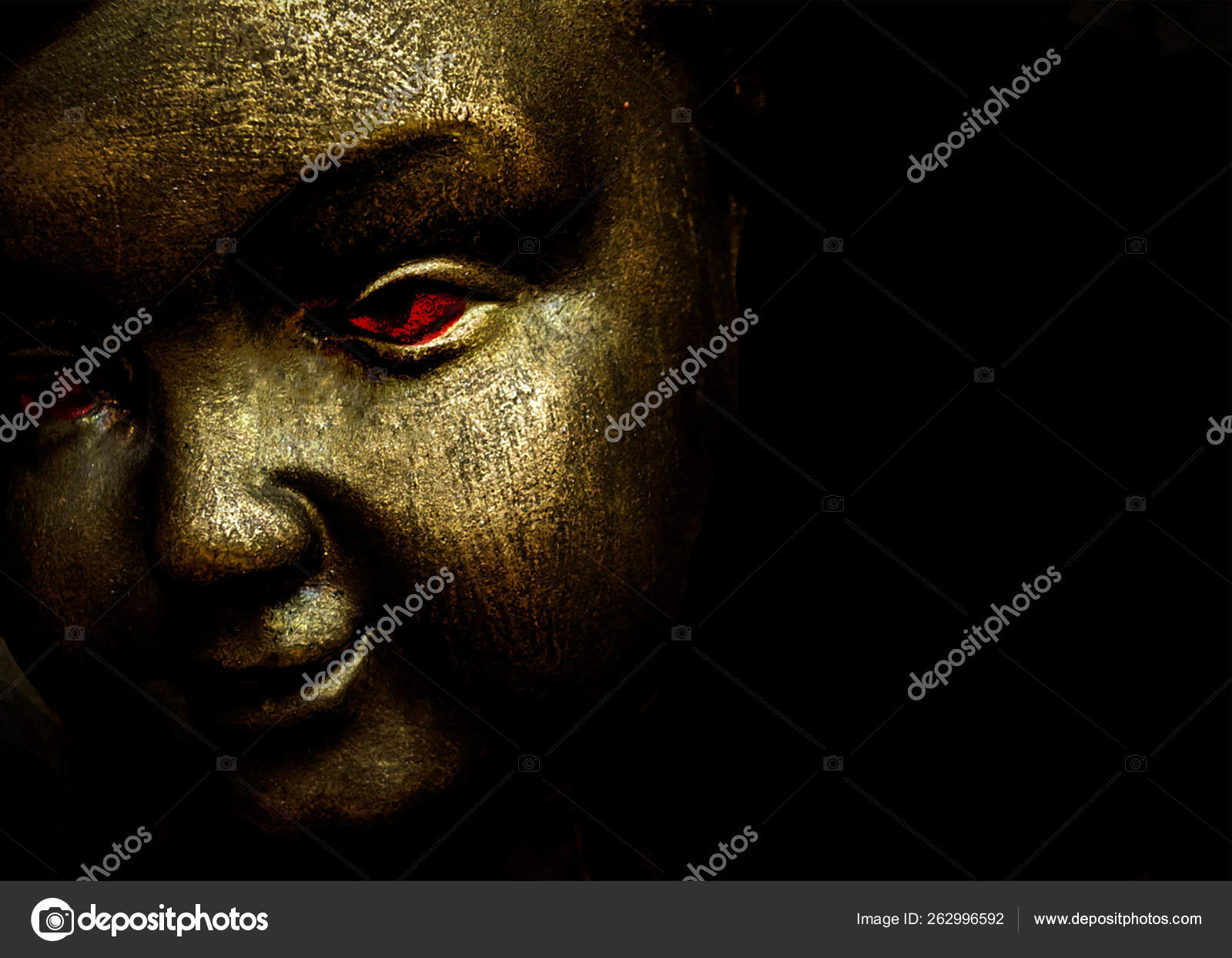 Evil Red Eyes In Black Background