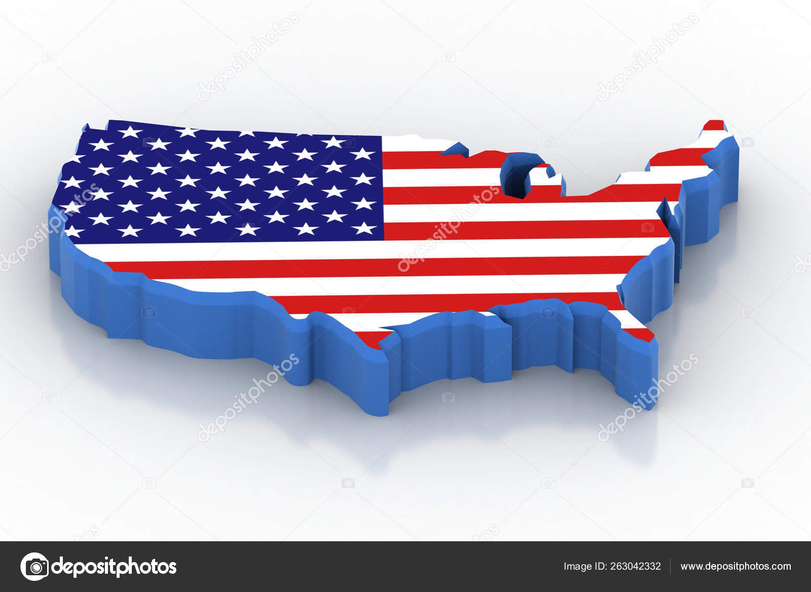 Usa Map Simple Graphic Geography Map Stock Photo by ©YAYImages 263042332