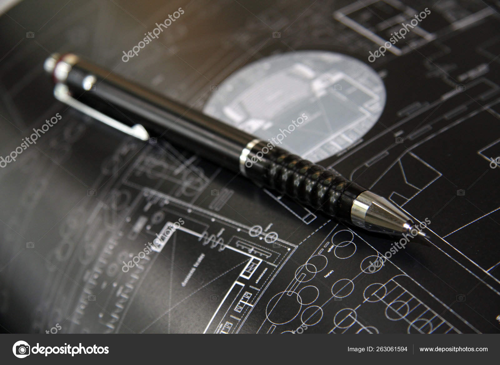 Automatic Pencil Architectural Magazine Drawing Building Stock Photo by ...