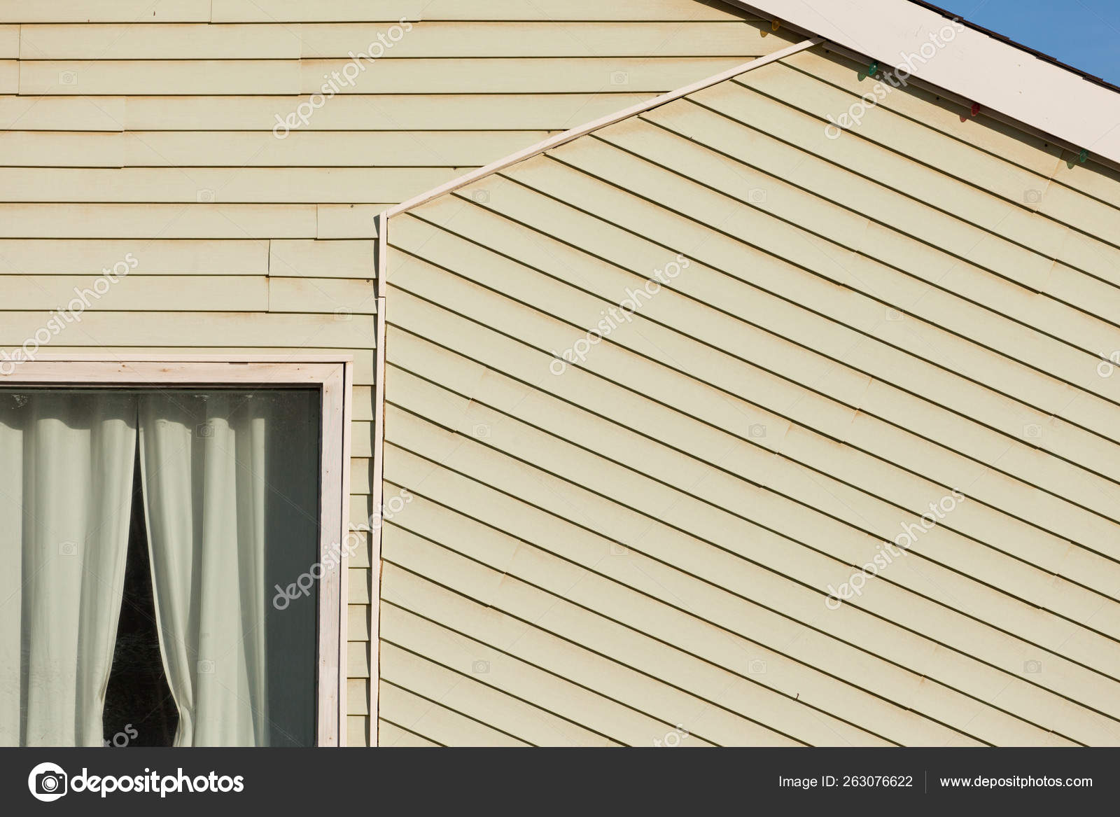 Exterior Timber Clad Building Architectural Abstract Showing Portion ...