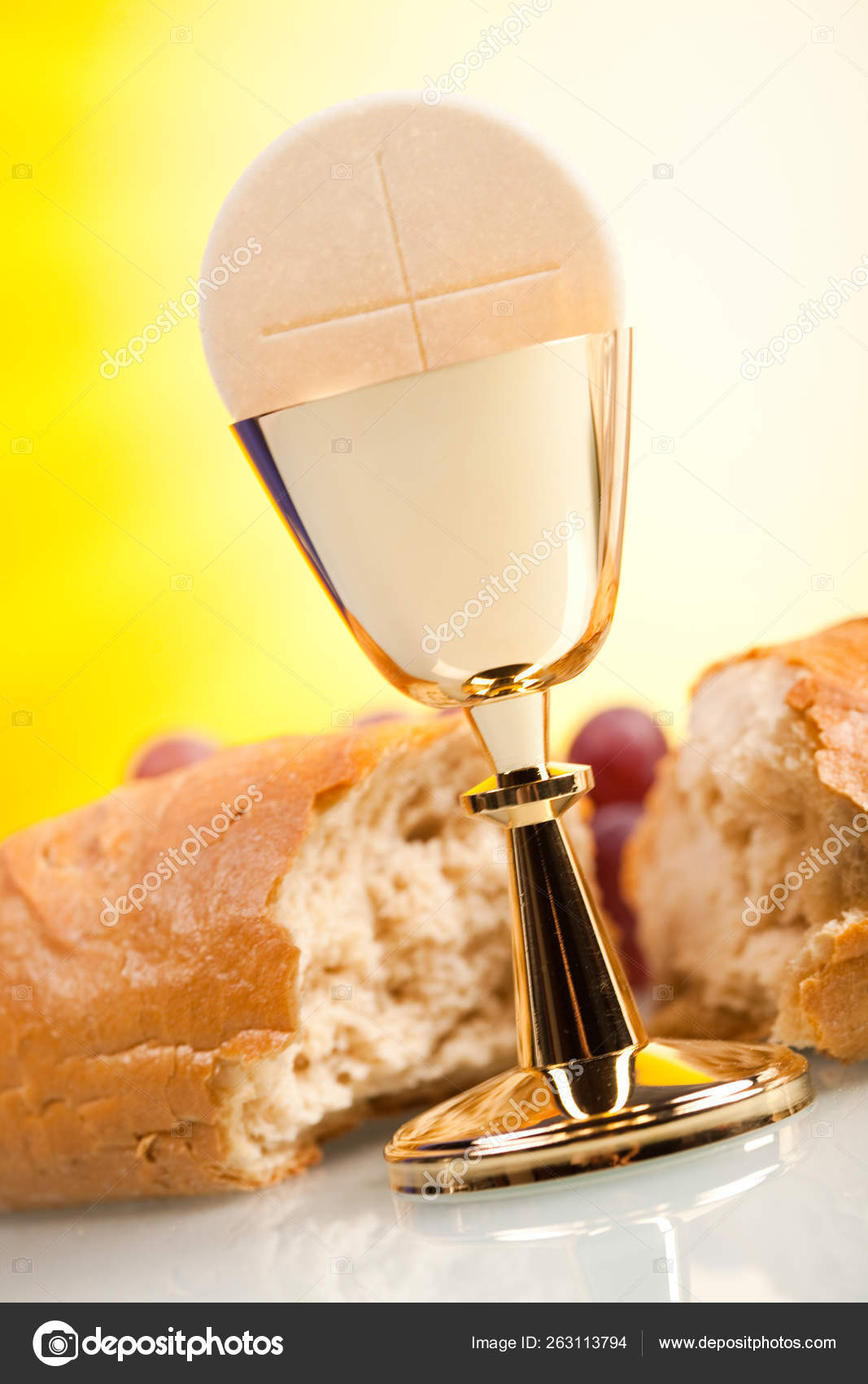 Holy Communion Bright Background Saturated Concept Stock Photo by ...