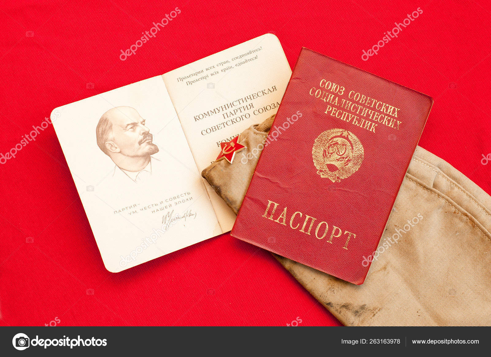 External Soviet Era Passport Party Card Stock Photo by ©YAYImages 263163978