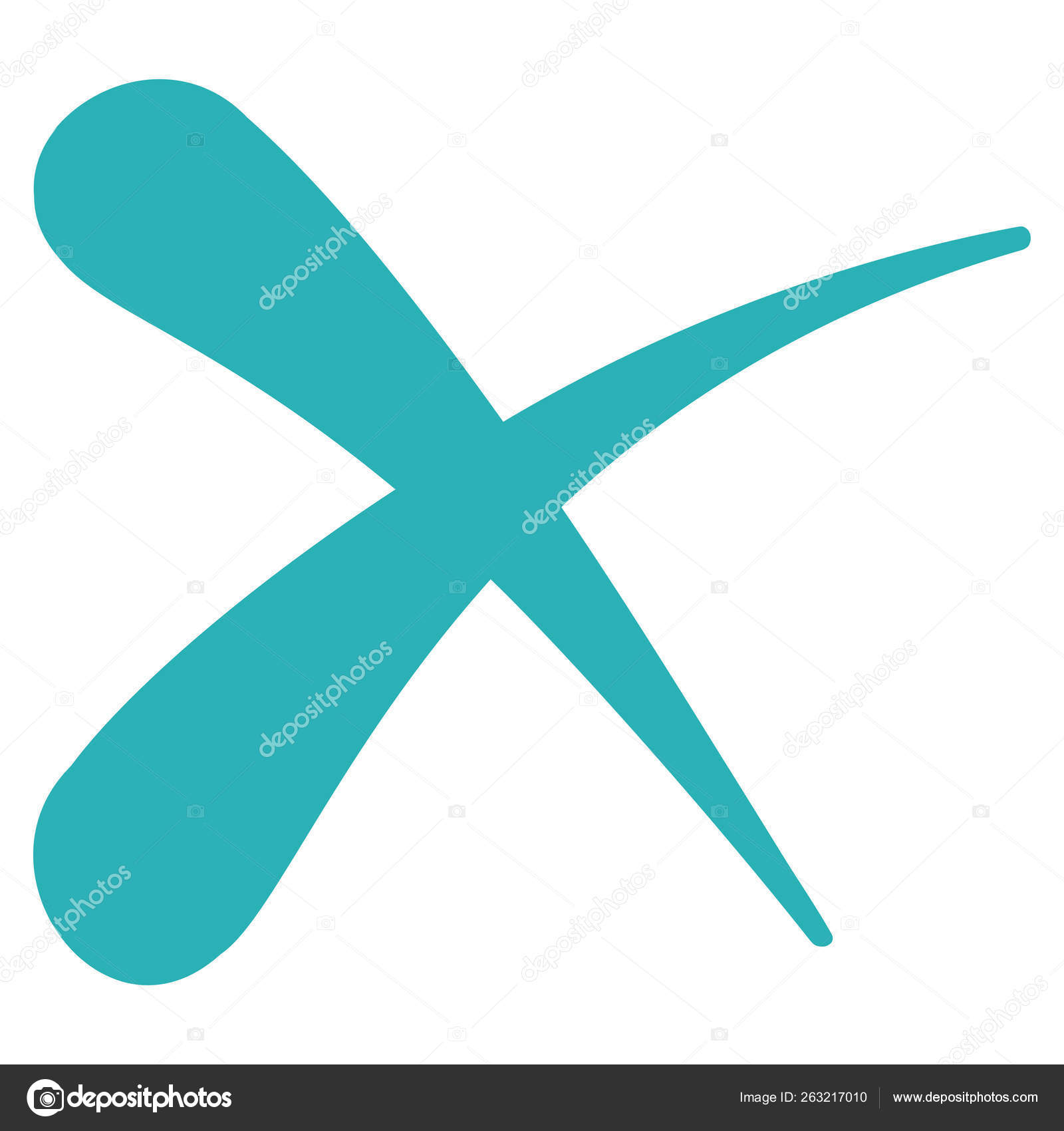 Erase Icon Flat Raster Symbol Uses Cyan Color Rounded Angles — Stock ...