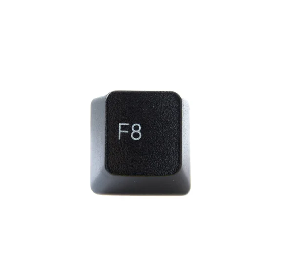 La tecla f8 de un teclado de ordenador negro 2024