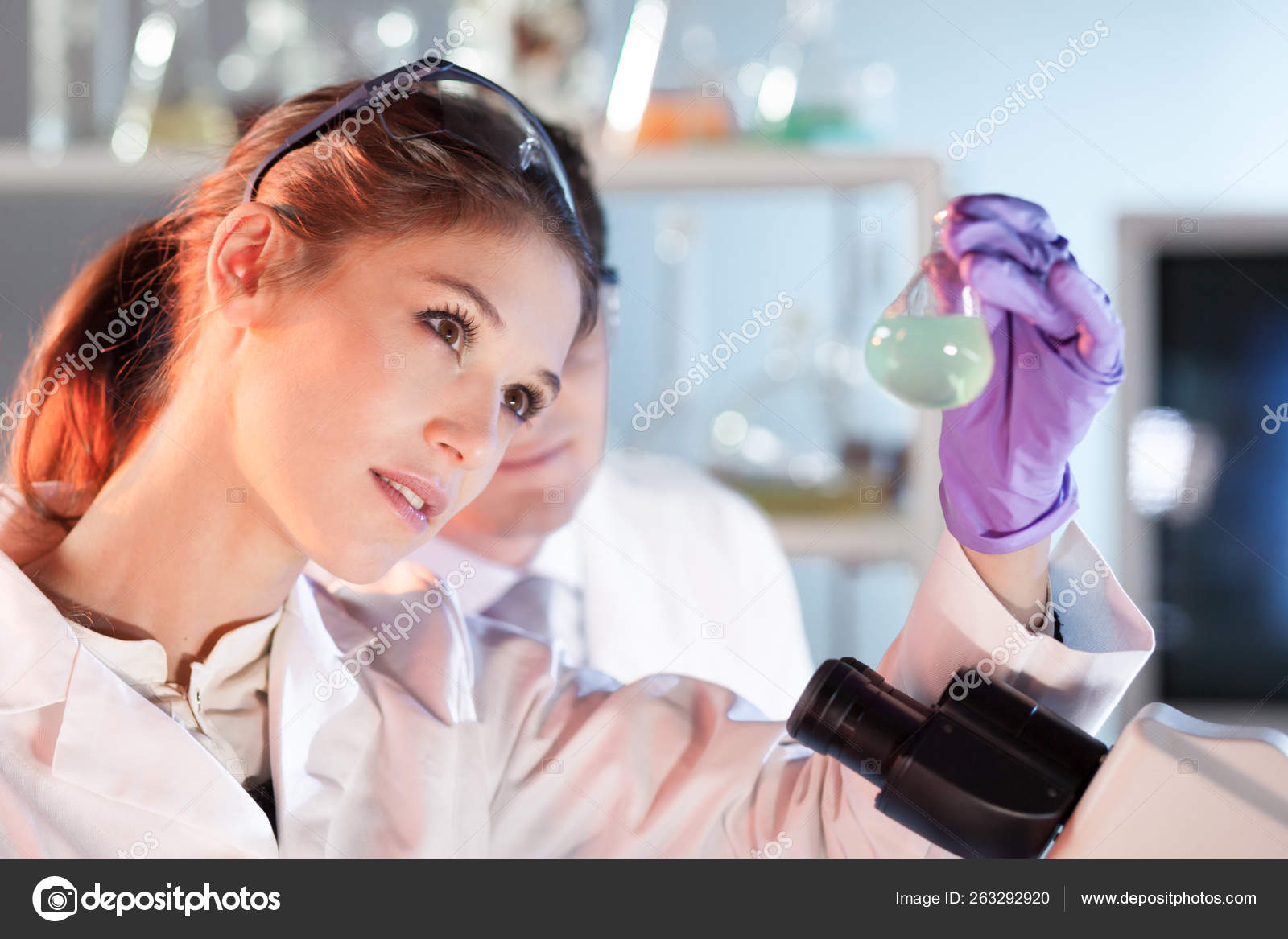 Chemical Laboratory Attractive Young Phd Student Her Post Doctoral ...