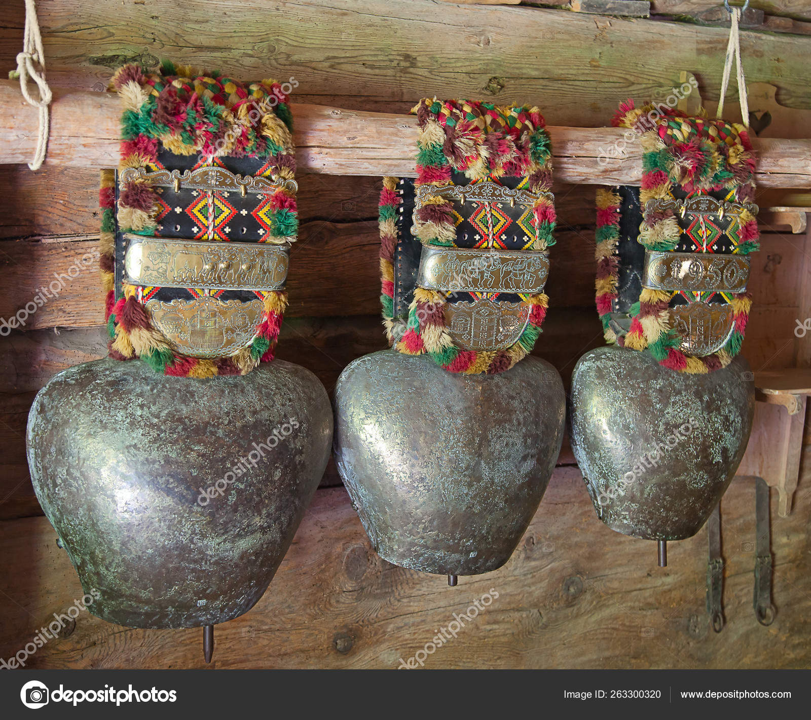 Collection Cow Bells — Stock Photo © YAYImages #263300320