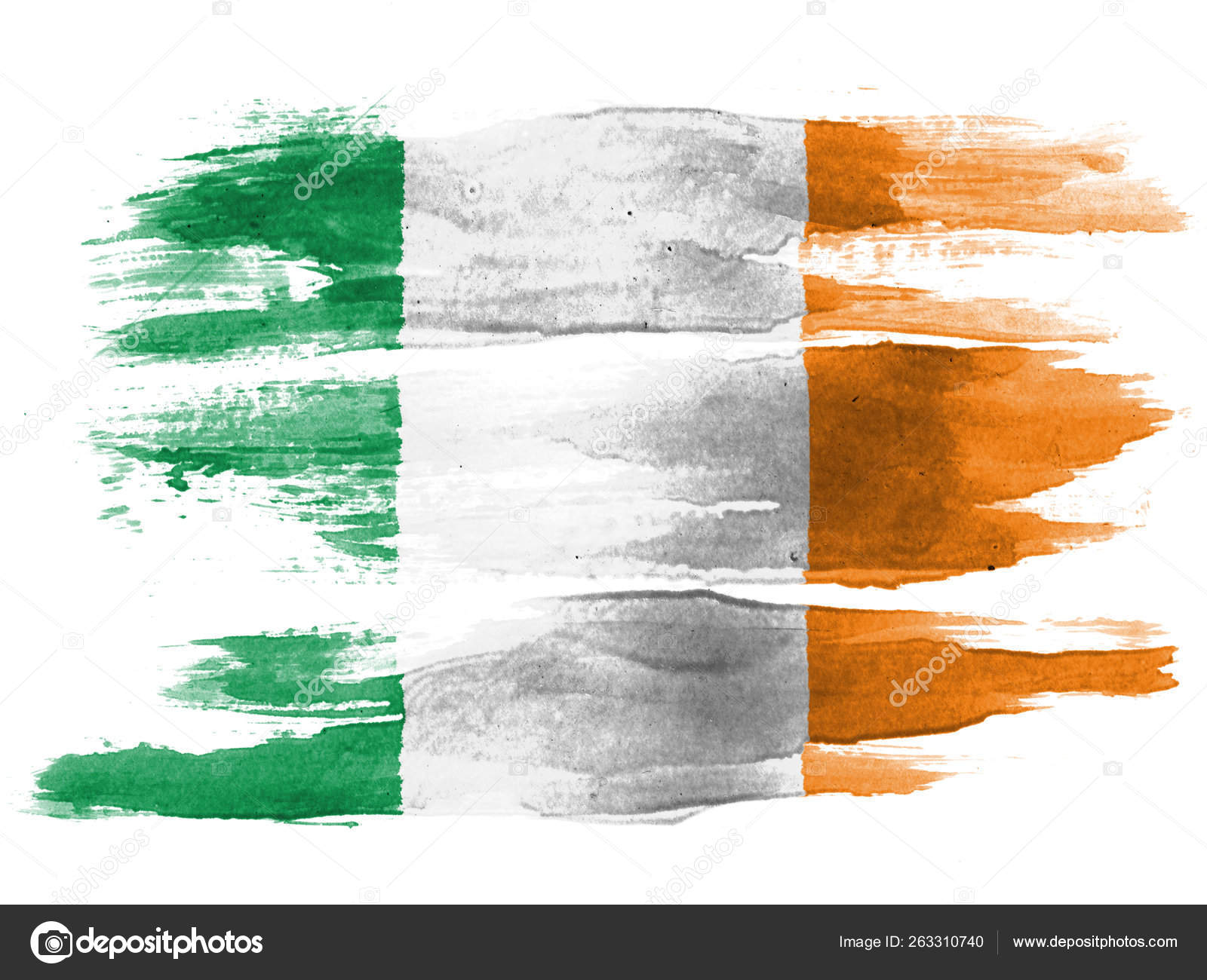 Irish Flag Painted White Paper Watercolor Stock Photo by ©YAYImages ...