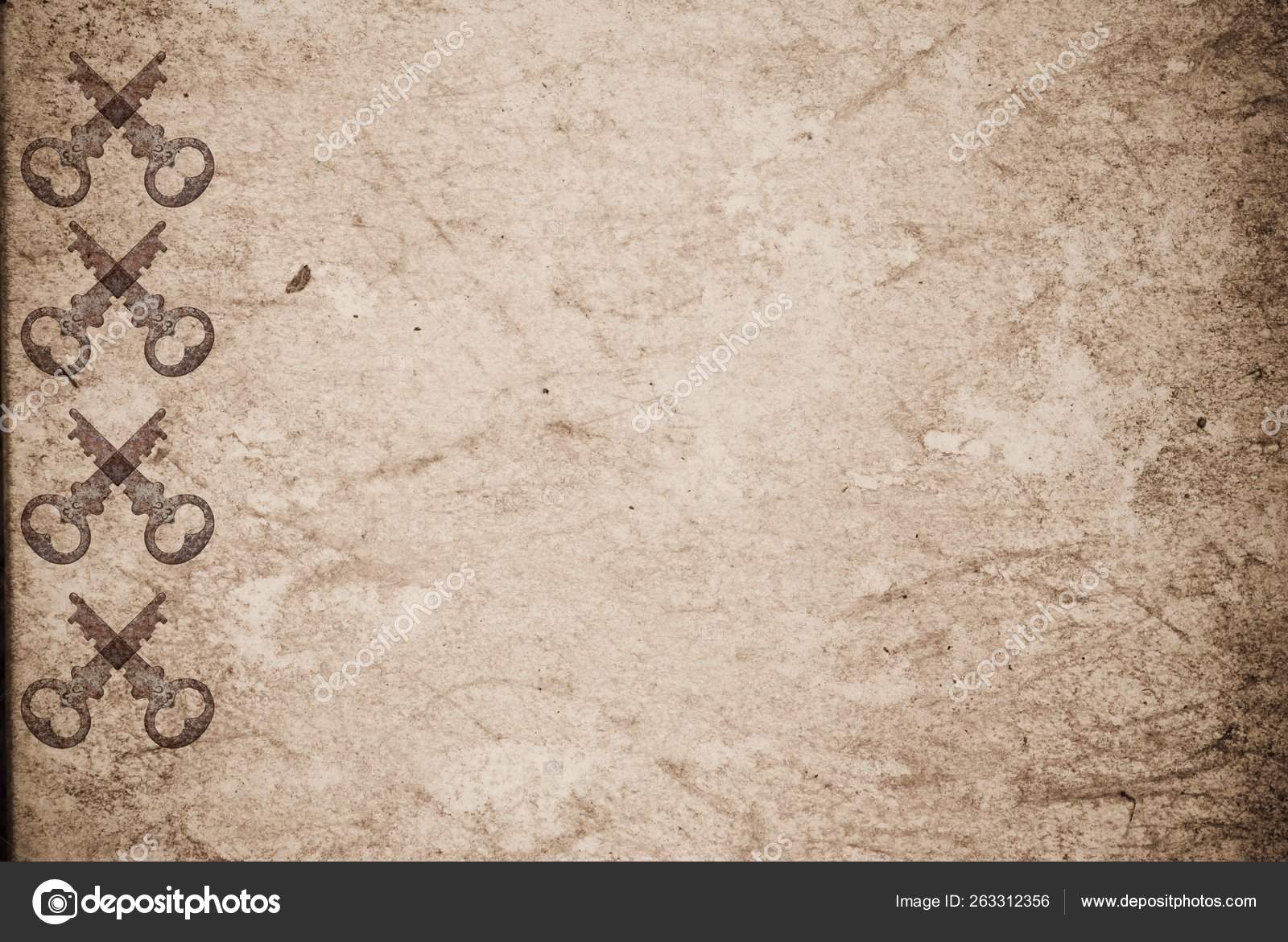 Rusty Keys Old Paper Background Blended Layers Stock Photo by ...