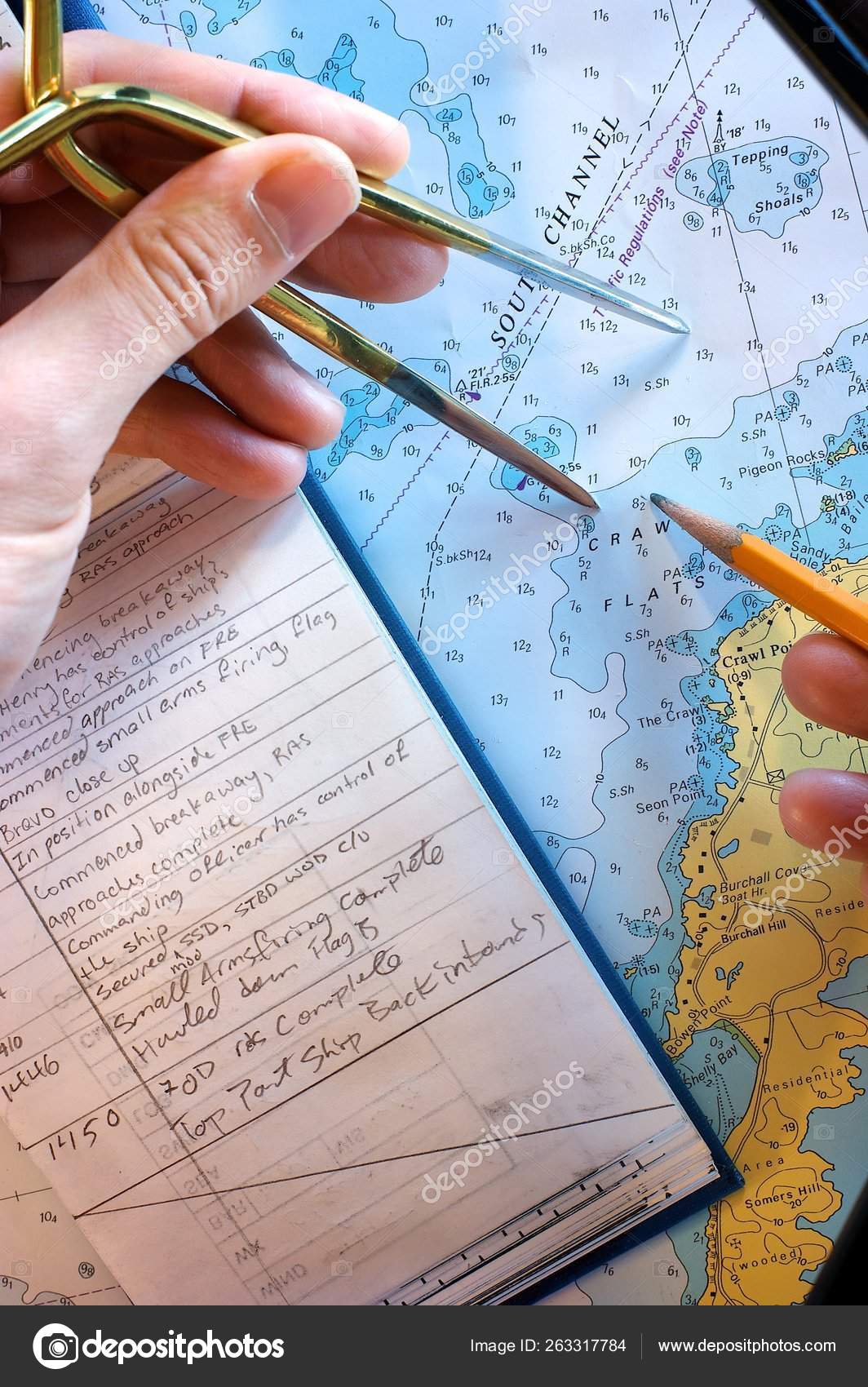 Person Plots Path Chart Notebook Visible Stock Photo by ©YAYImages ...