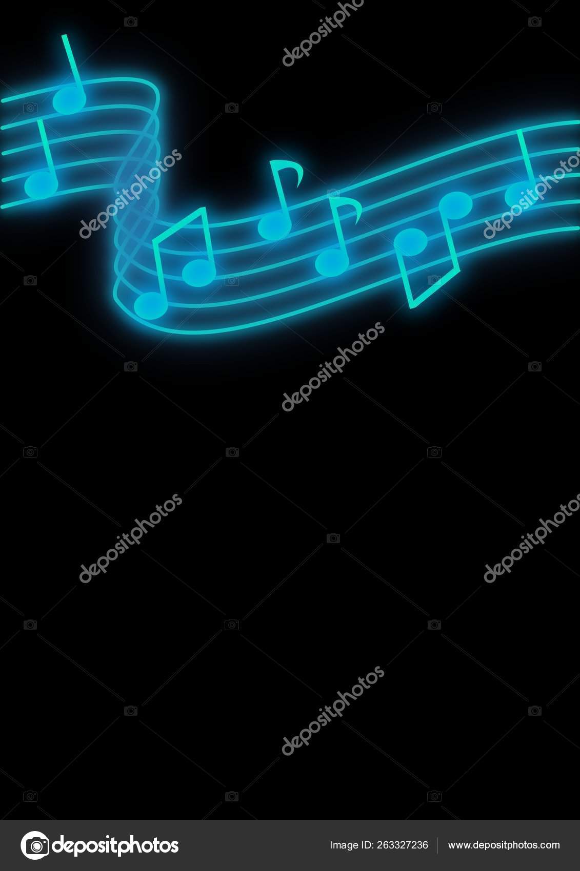 Dark Blue Music Notes