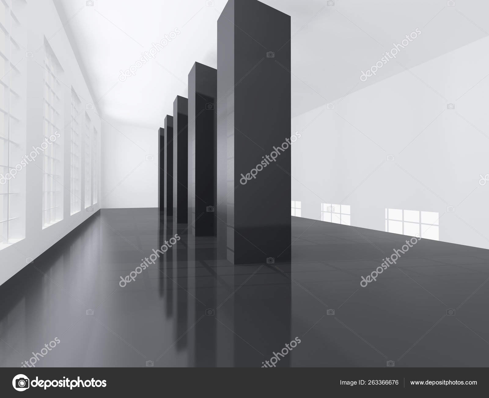 High Resolution Image Hall Columns Illustration Interior Stock Photo by ...