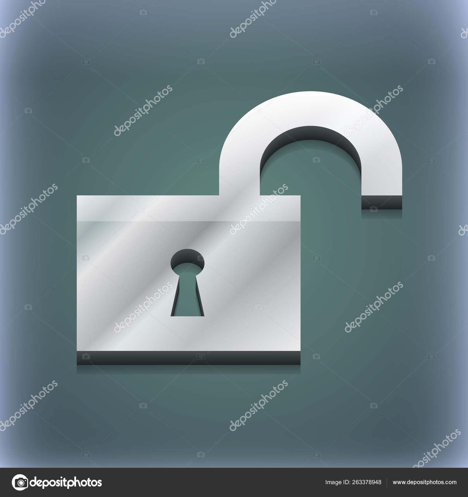 Open Lock Icon Symbol Style Trendy Modern Design Space Your Stock Photo ...